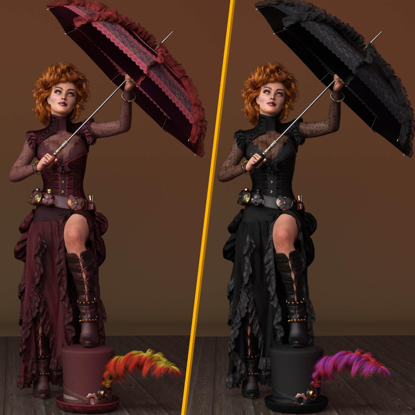 Dforce Steampunk Shenanigans for Genesis 8 and 8.1 Female - Daz Content by zoro_d