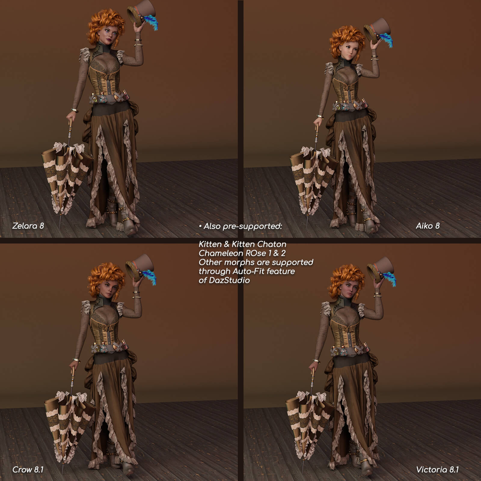 Dforce Steampunk Shenanigans for Genesis 8 and 8.1 Female - Daz Content by zoro_d