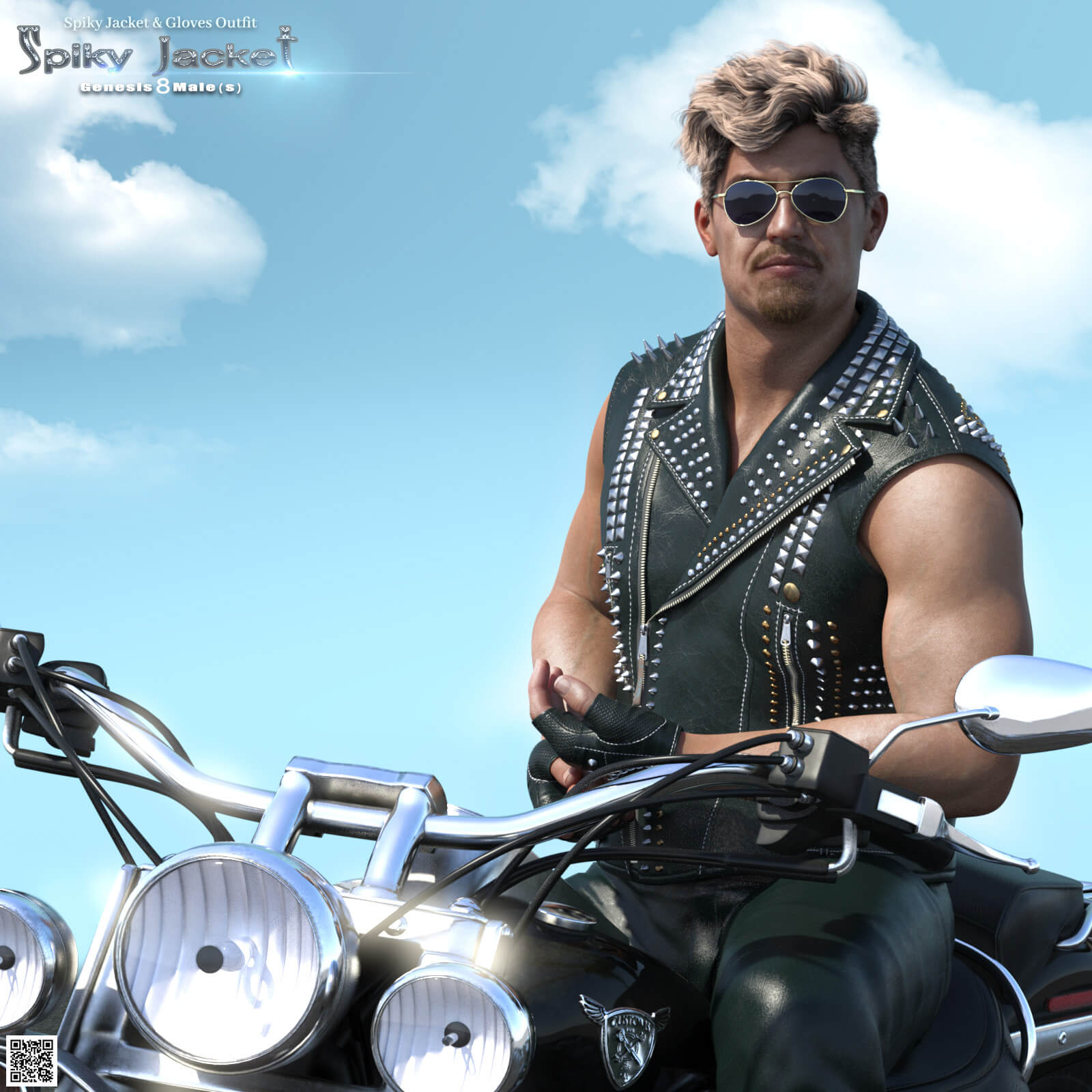 Spiky Jacket for Genesis 8 Male - Daz Content by zoro_d