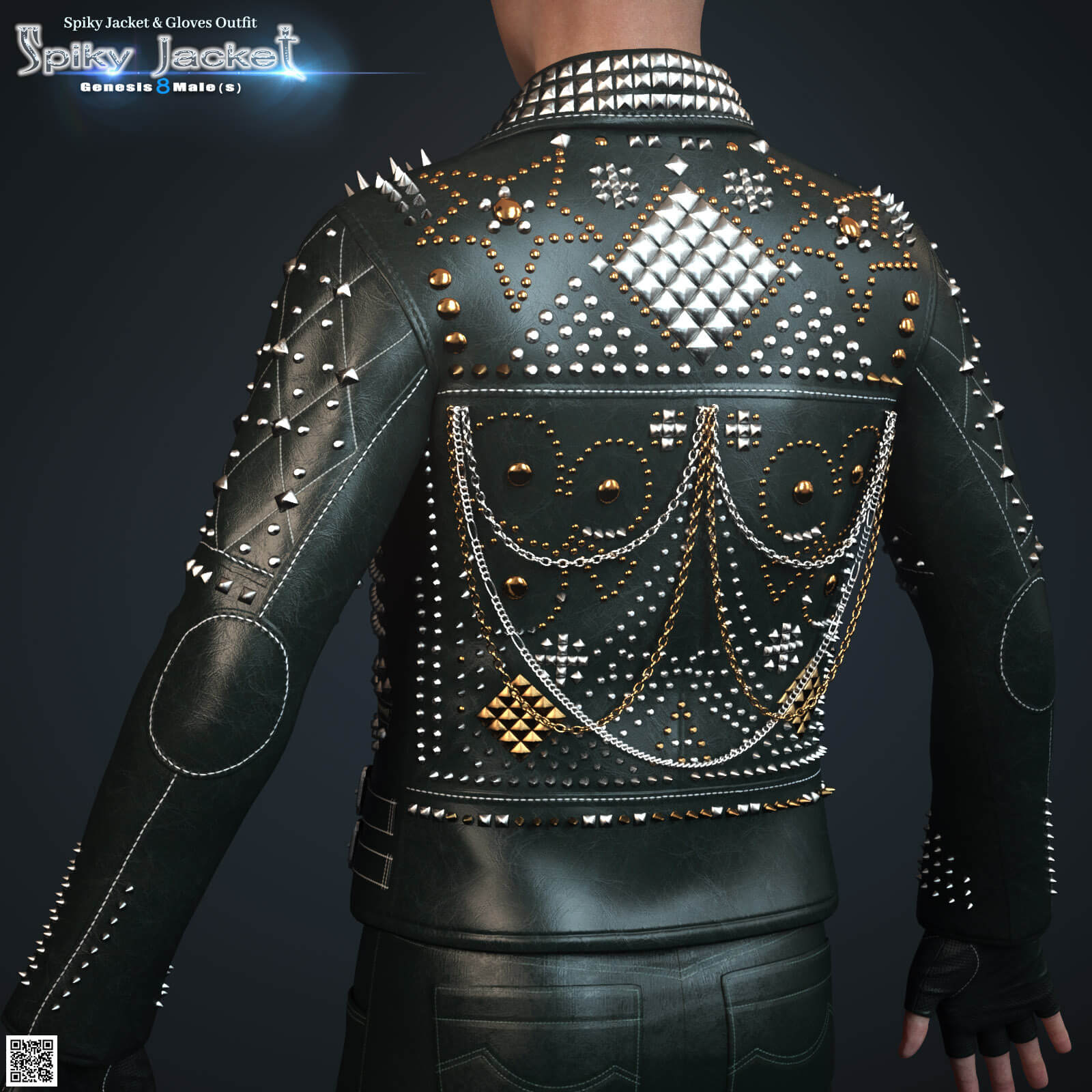 Spiky Jacket for Genesis 8 Male - Daz Content by zoro_d