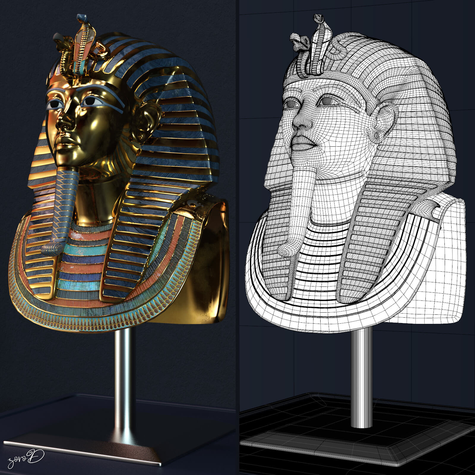 Young Pharaoh Mask for DAZ Studio by zoro_d