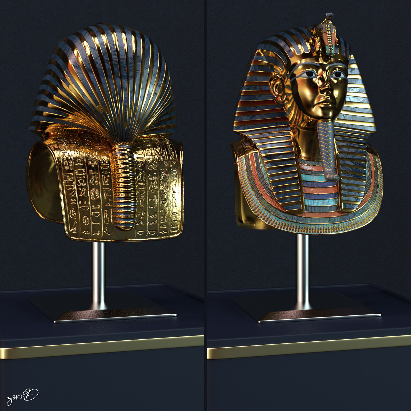 Young Pharaoh Mask for DAZ Studio by zoro_d