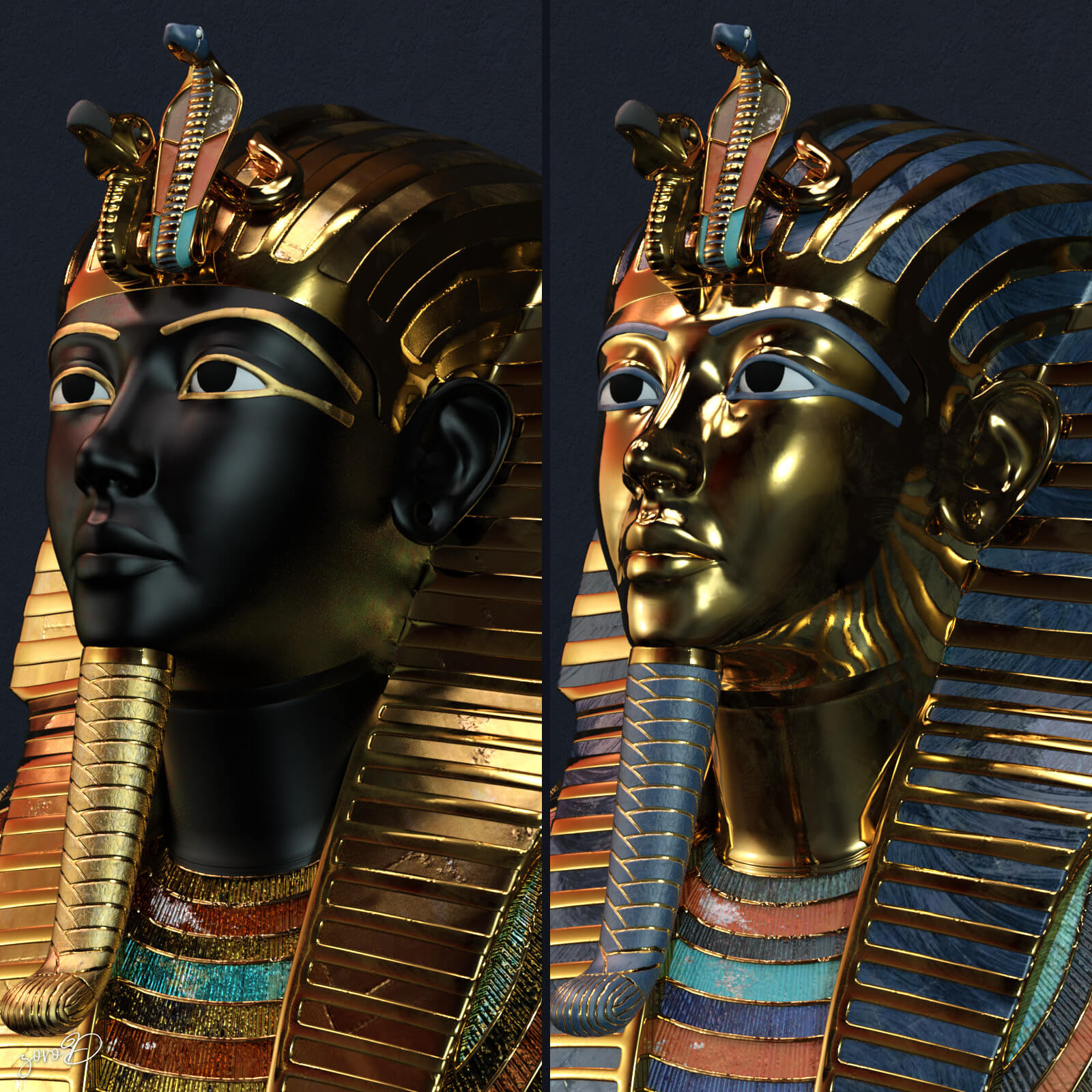Young Pharaoh Mask for DAZ Studio by zoro_d