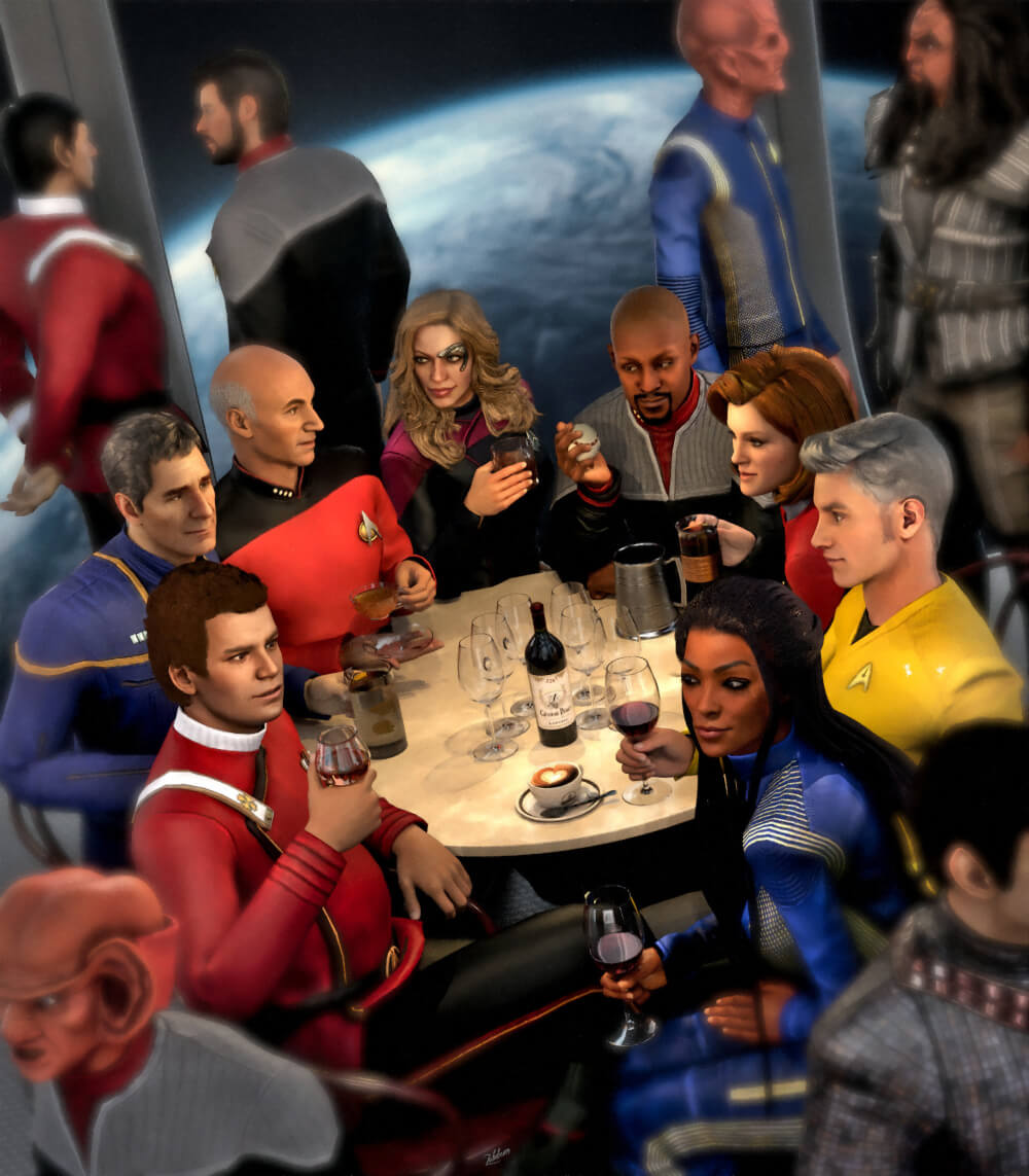 The Captain's Lounge 3D Render, Digital Art by Zulubean