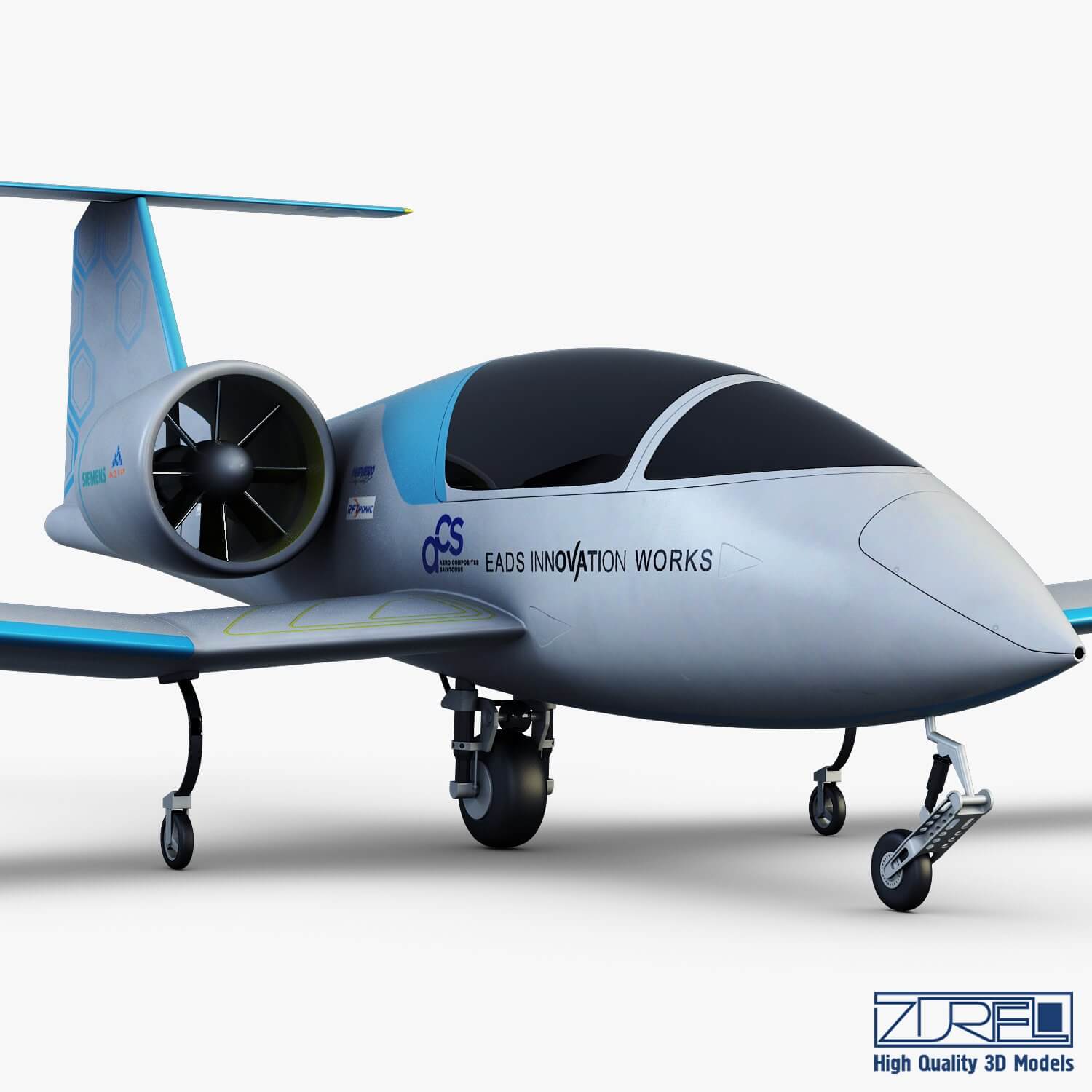 Airbus E-Fan Electric 3D Model by Zurel