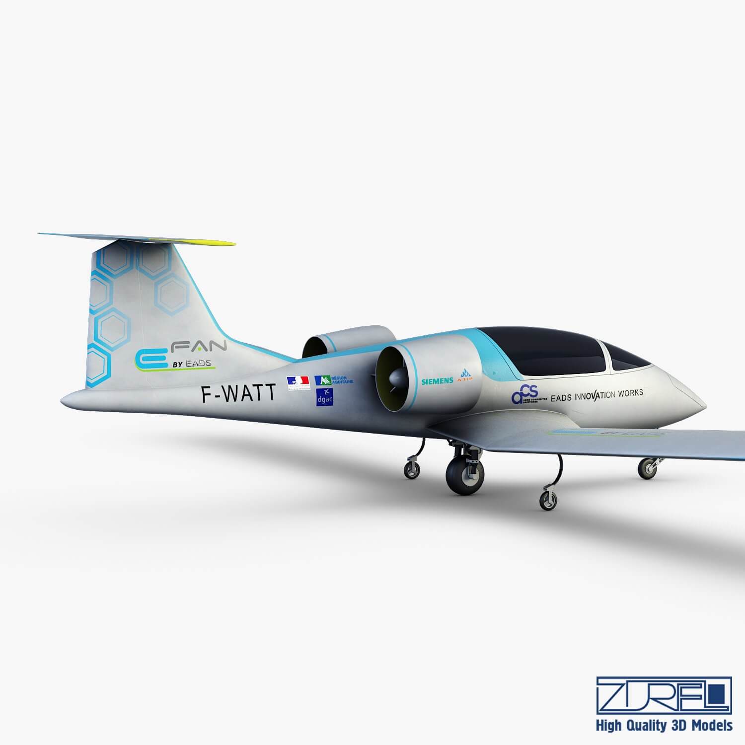 Airbus E-Fan Electric 3D Model by Zurel