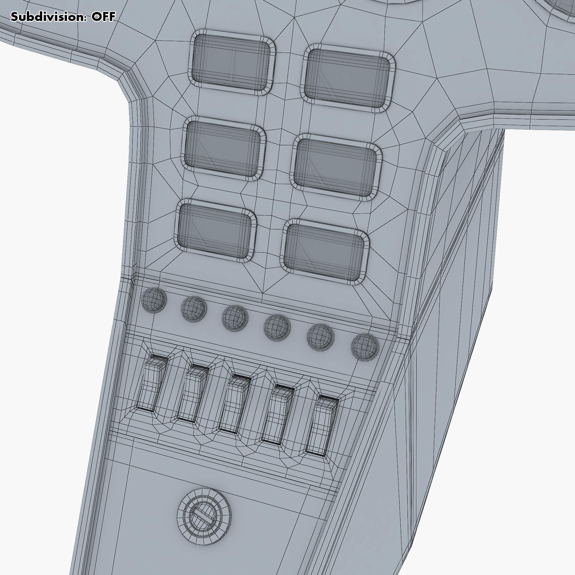 Aircraft Instrument Panel V 1 - 3D Model by Zurel