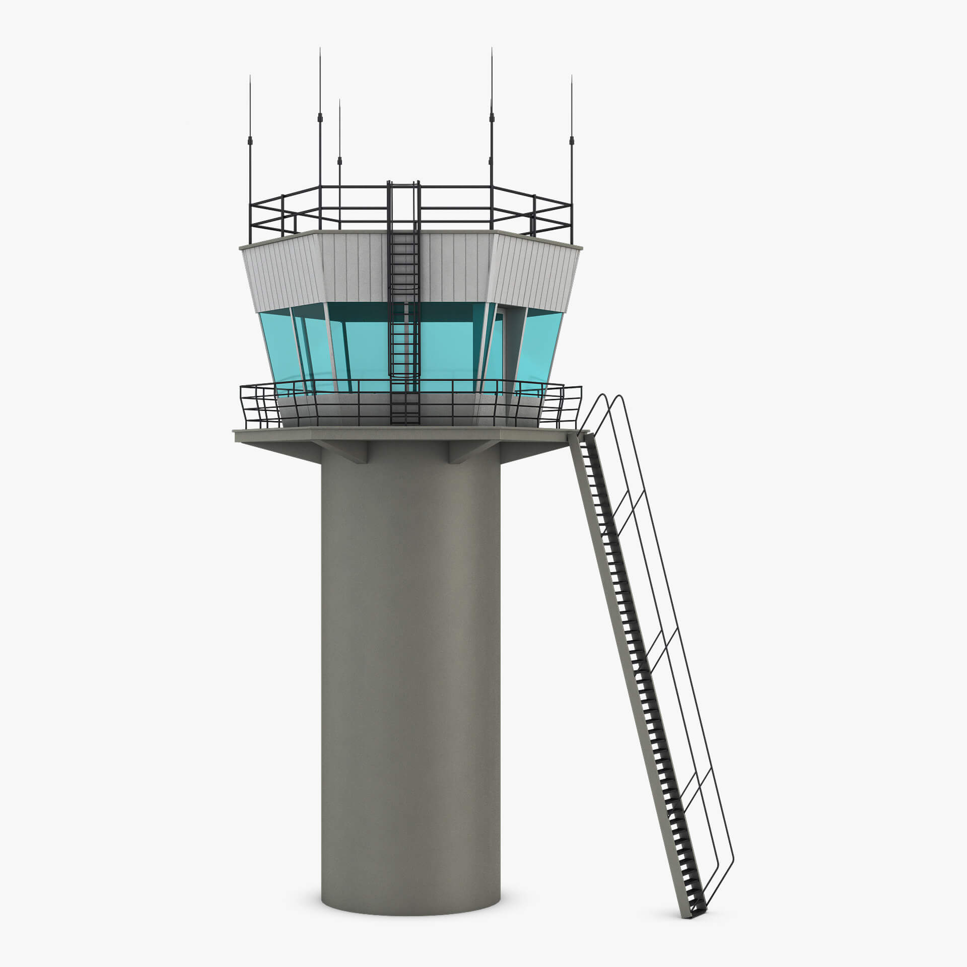 Airport Air Traffic Control Tower M 1 - 3D Model by Zurel