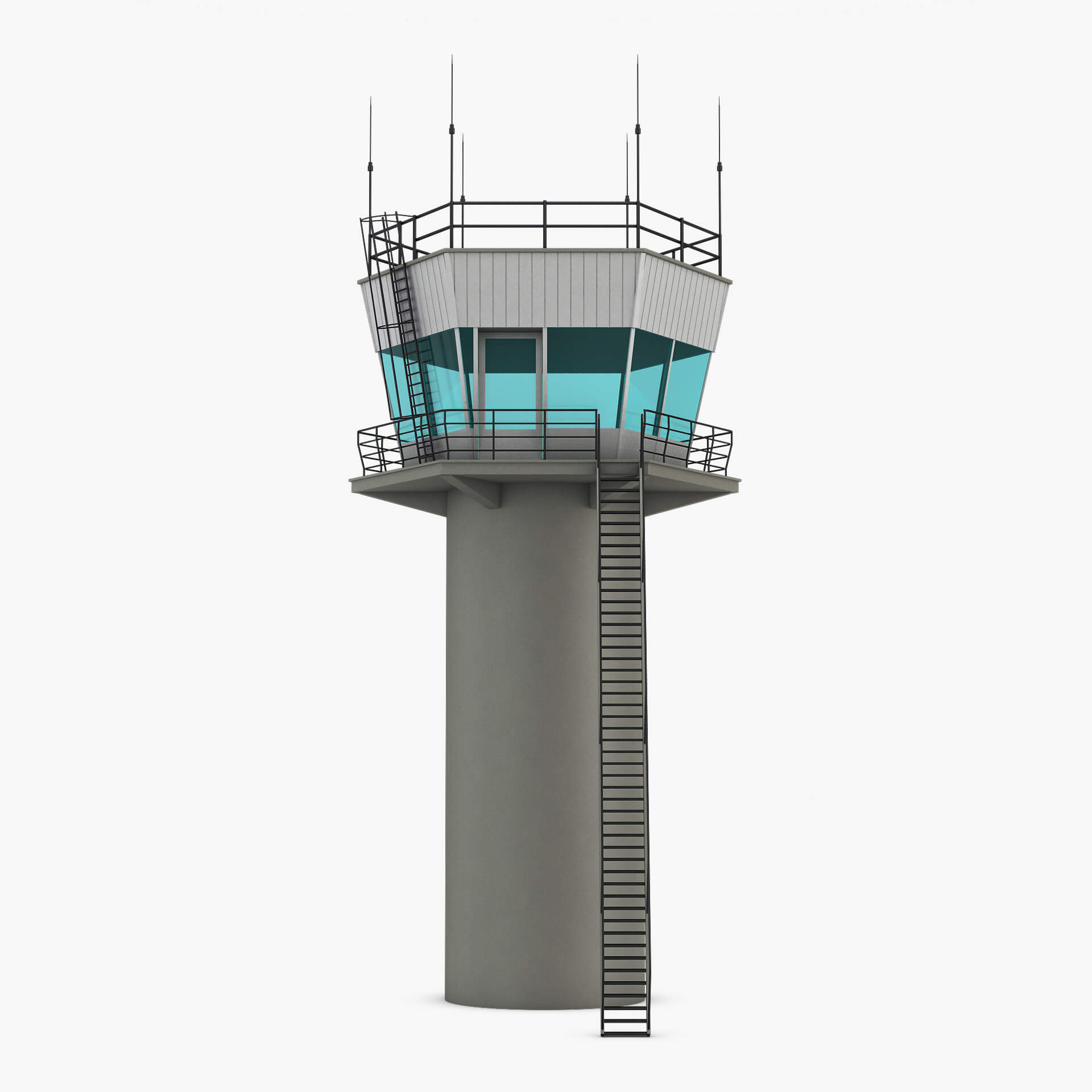 Airport Air Traffic Control Tower M 1 - 3D Model by Zurel