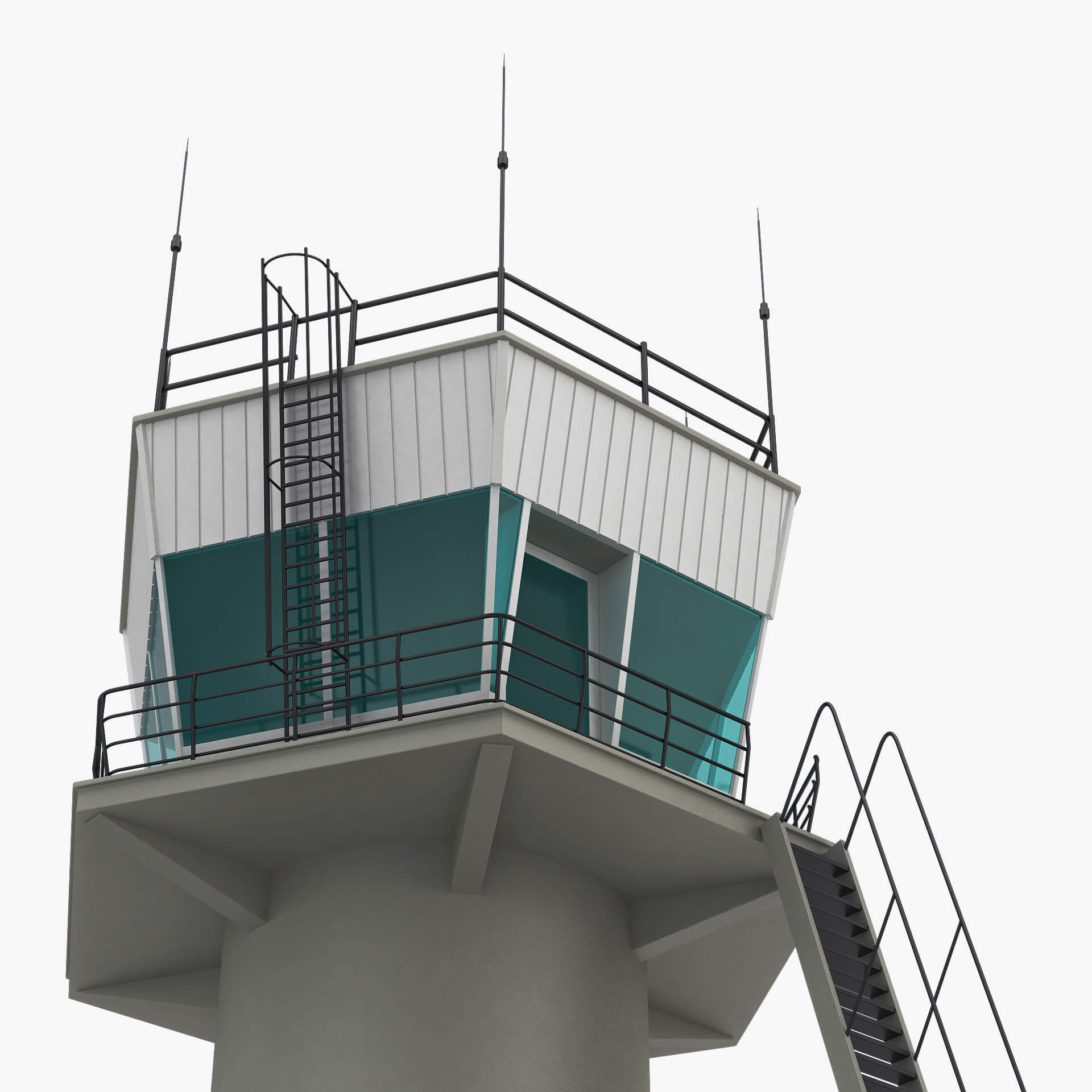 Airport Air Traffic Control Tower M 1 - 3D Model by Zurel