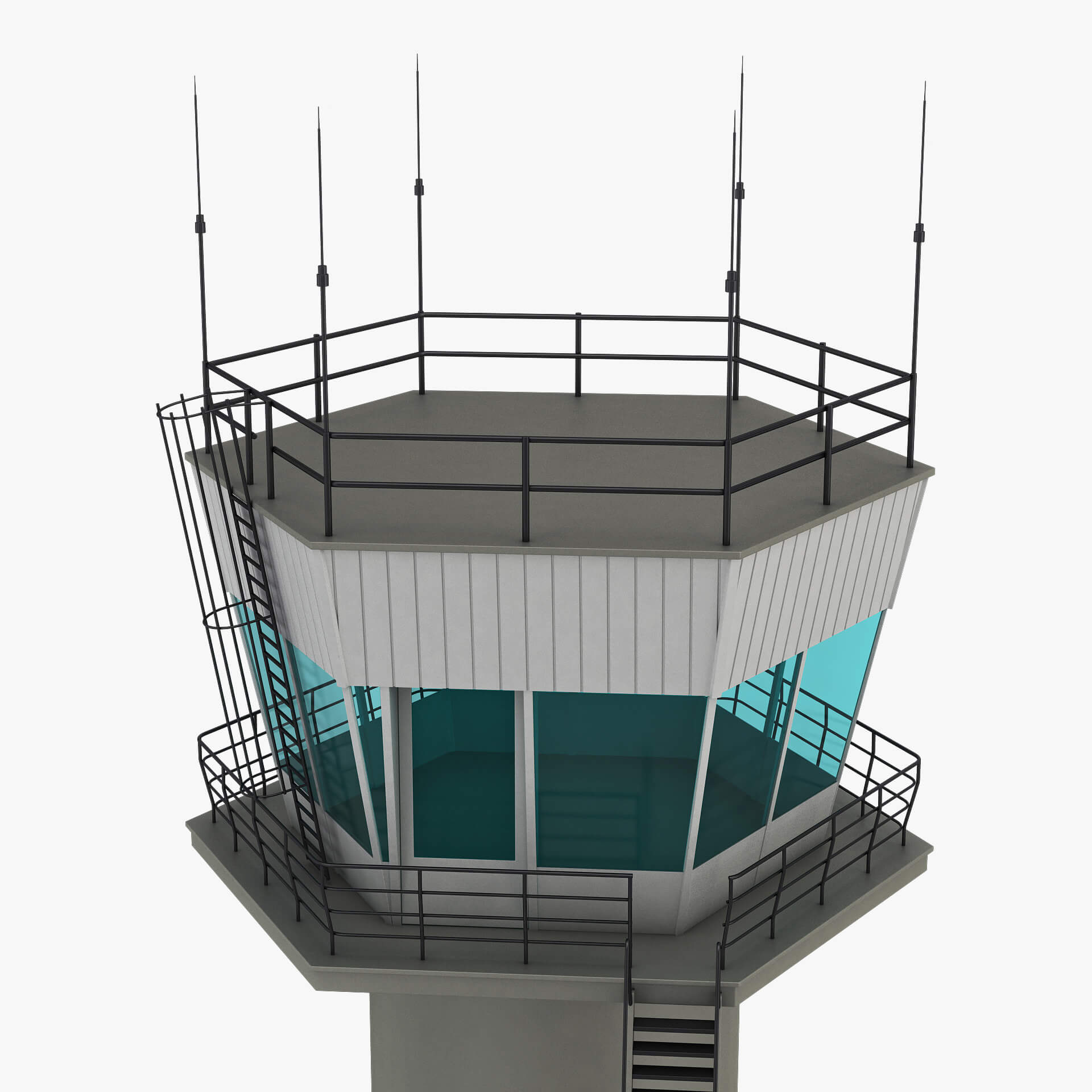 Airport Air Traffic Control Tower M 1 - 3D Model by Zurel