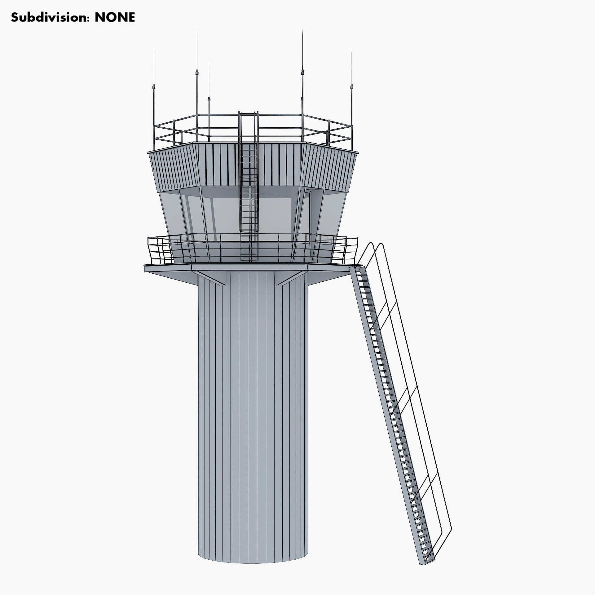 Airport Air Traffic Control Tower M 1 - 3D Model by Zurel