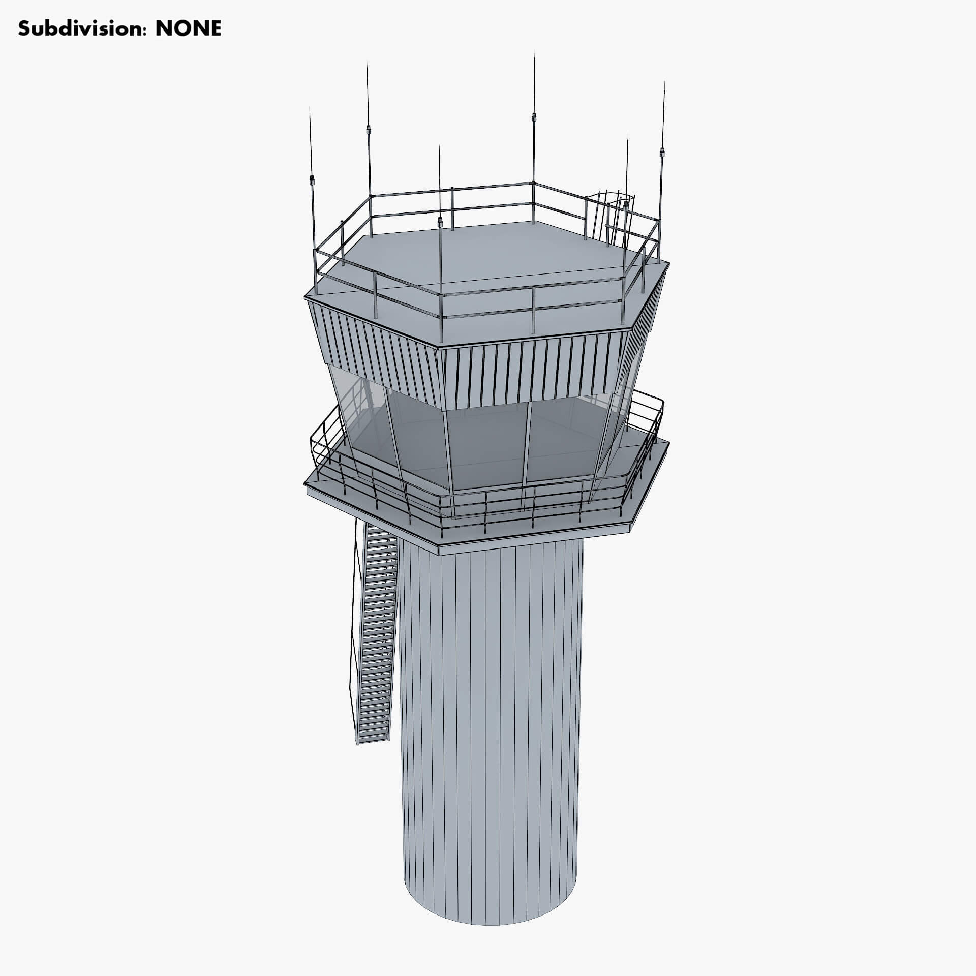 Airport Air Traffic Control Tower M 1 - 3D Model by Zurel