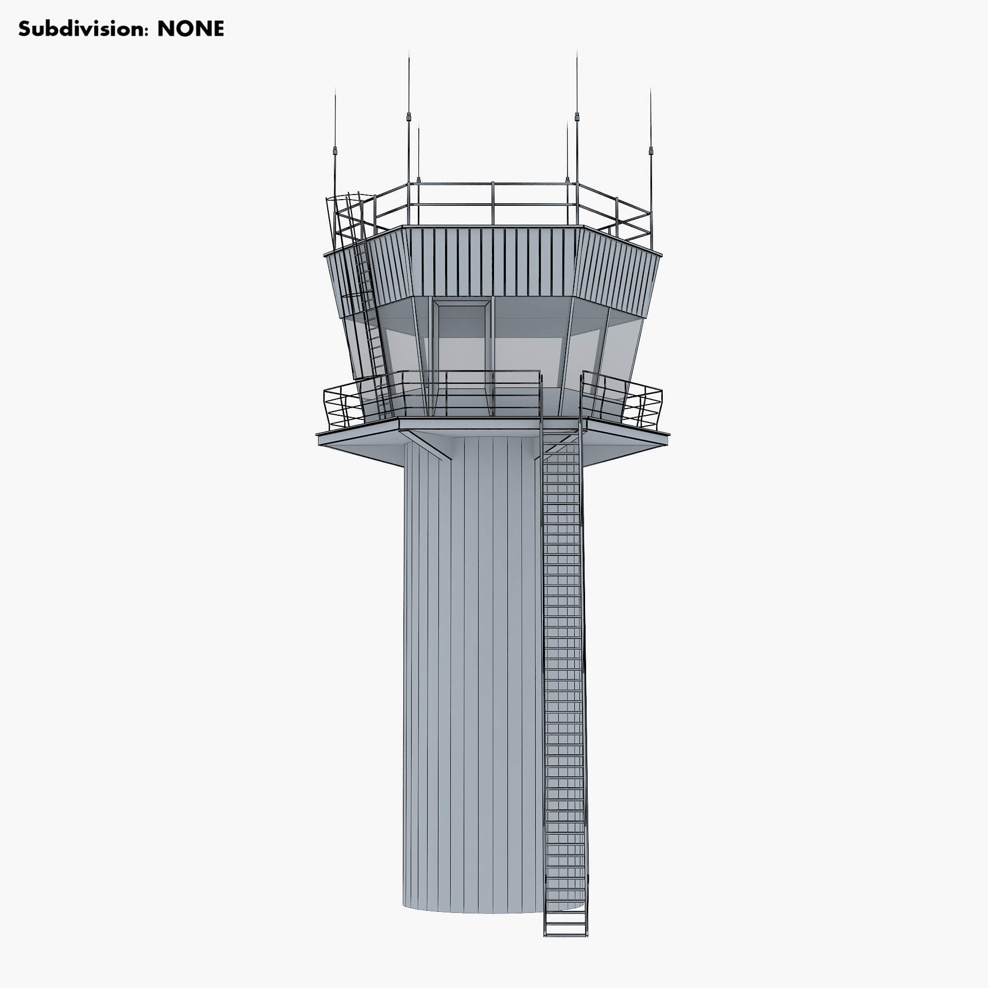Airport Air Traffic Control Tower M 1 - 3D Model by Zurel