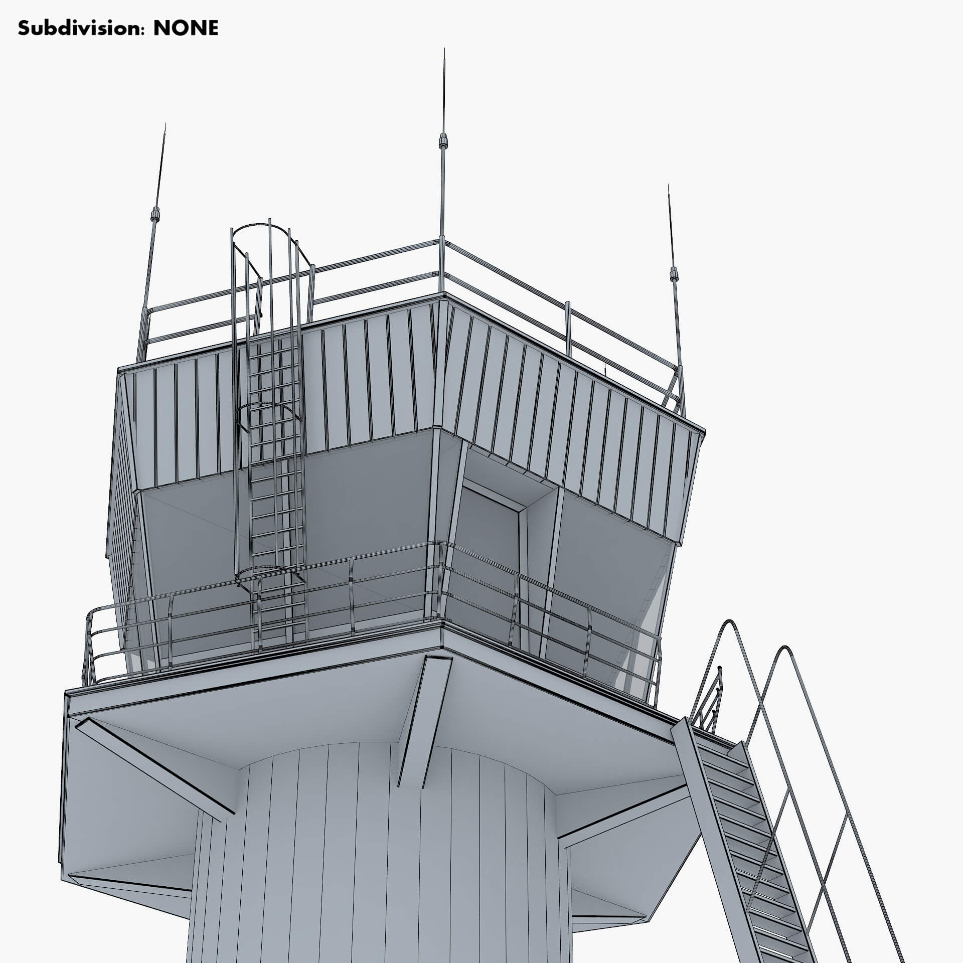 Airport Air Traffic Control Tower M 1 - 3D Model by Zurel