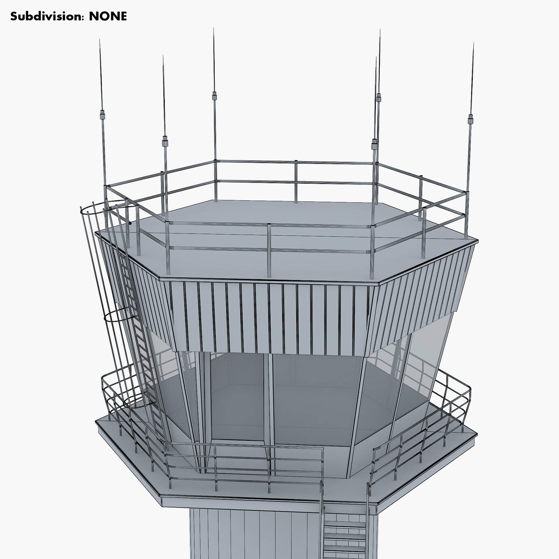 Airport Air Traffic Control Tower M 1 - 3D Model by Zurel