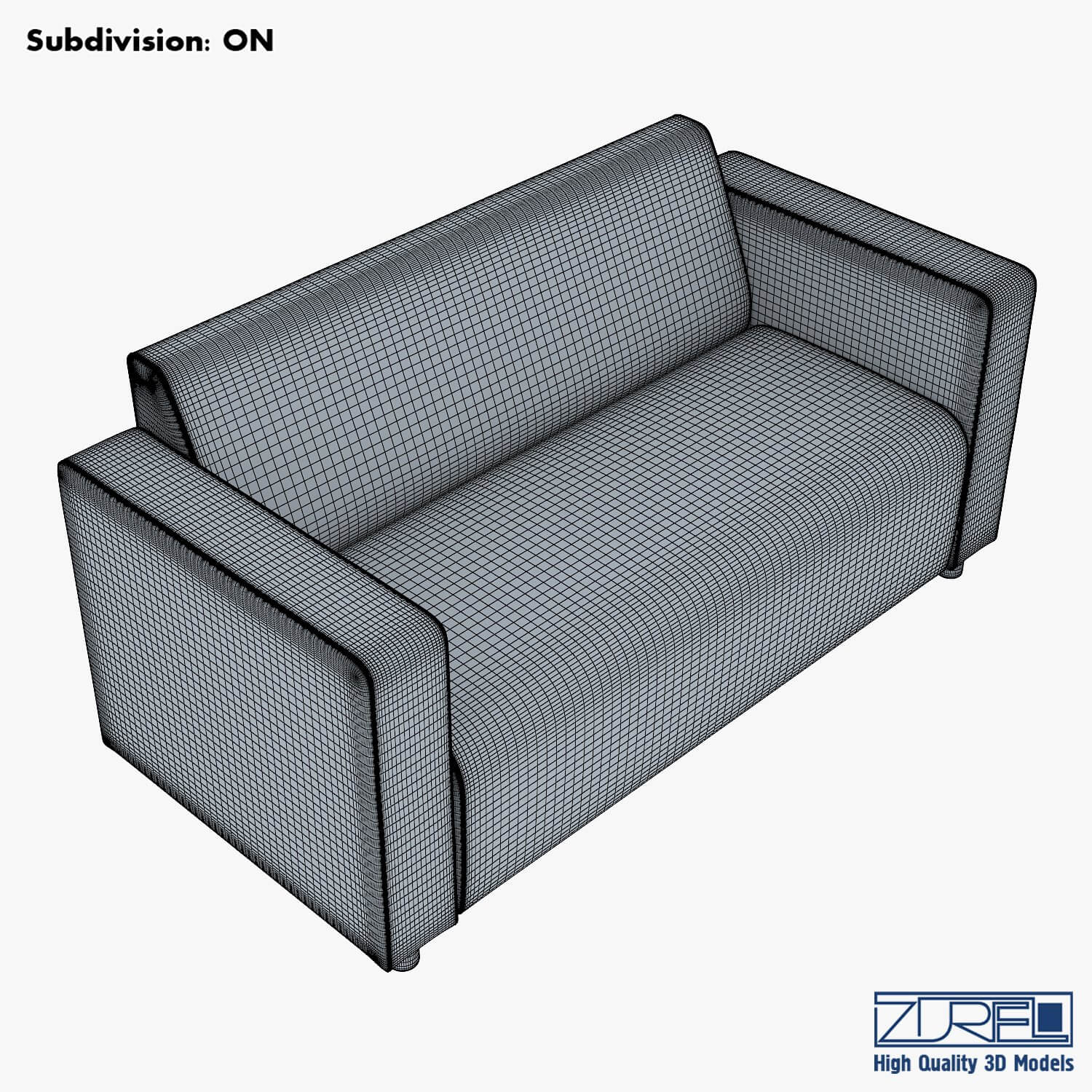 Alpha Sofa V 1 - 3D Model by Zurel