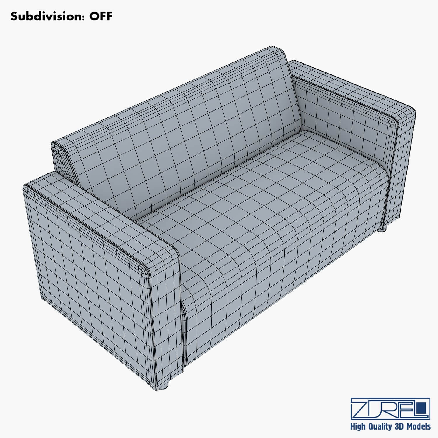 Alpha Sofa V 1 - 3D Model by Zurel