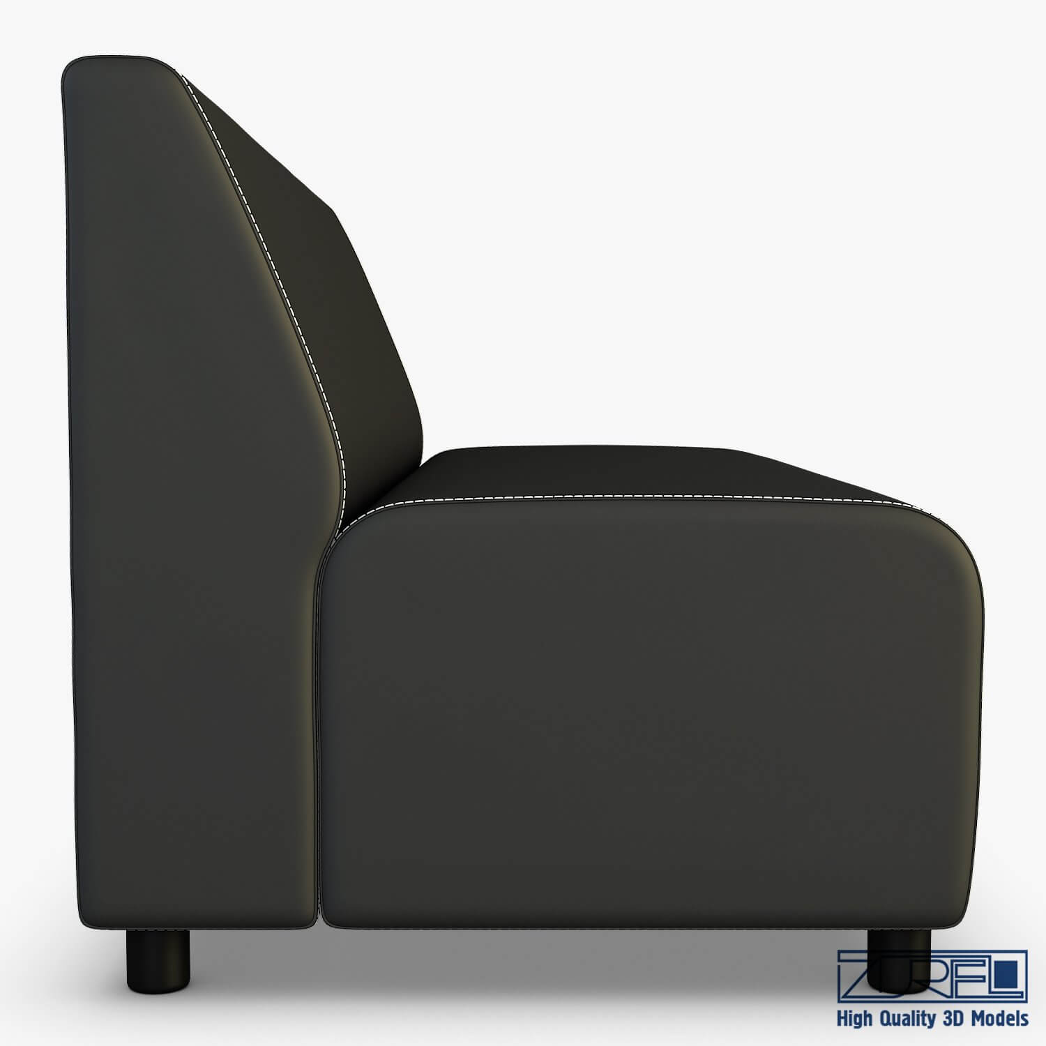 Alpha Sofa V 2 - 3D Model by Zurel
