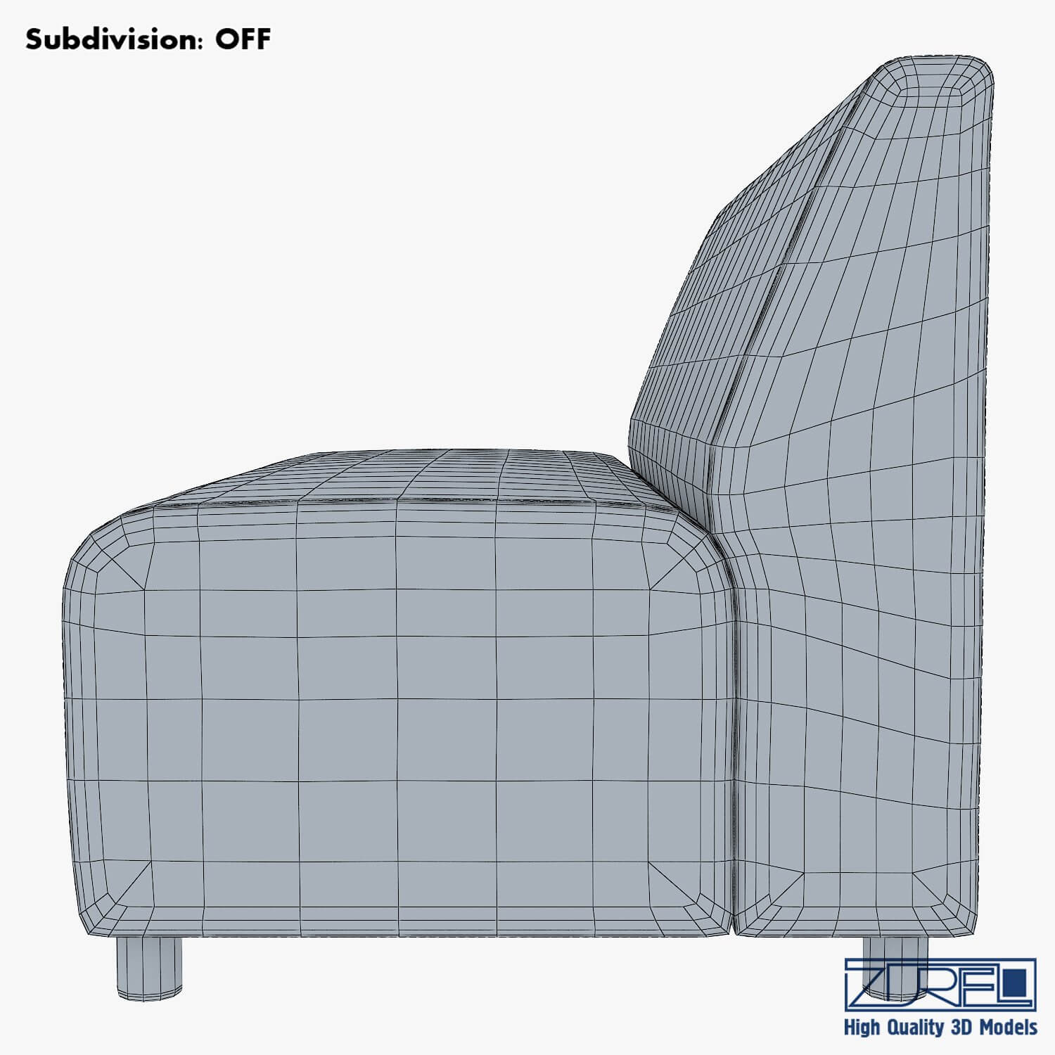Alpha Sofa V 2 - 3D Model by Zurel
