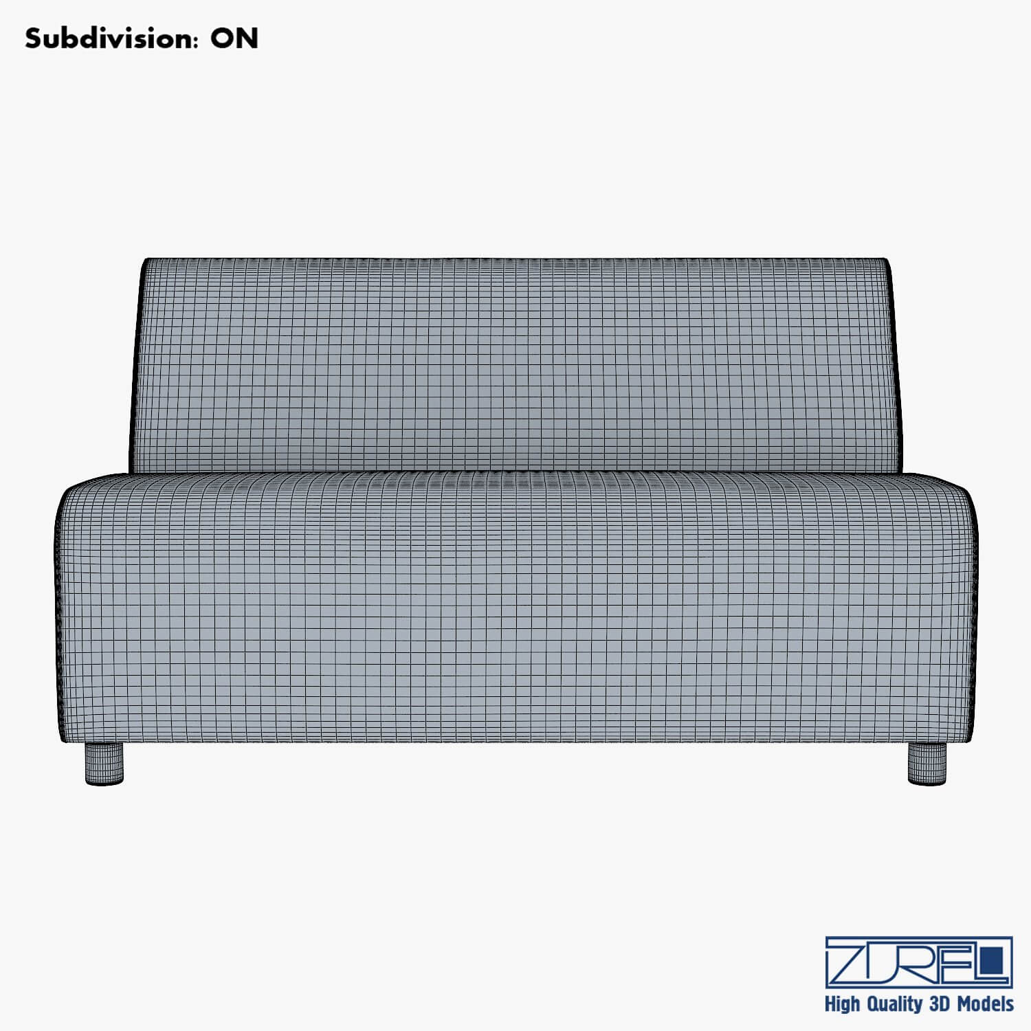 Alpha Sofa V 2 - 3D Model by Zurel