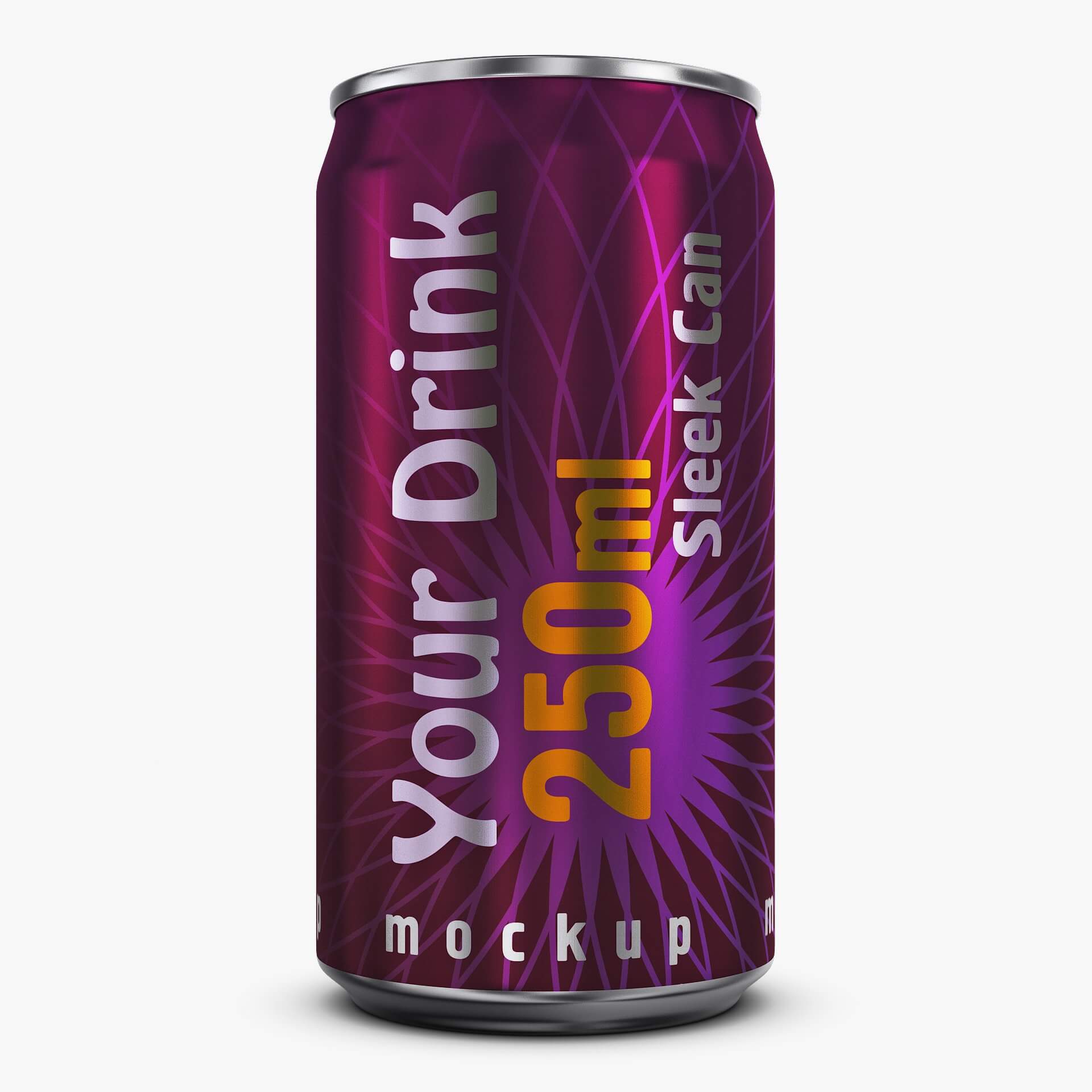 Aluminum Sleek Can 250ml V 2 - 3D Model by Zurel