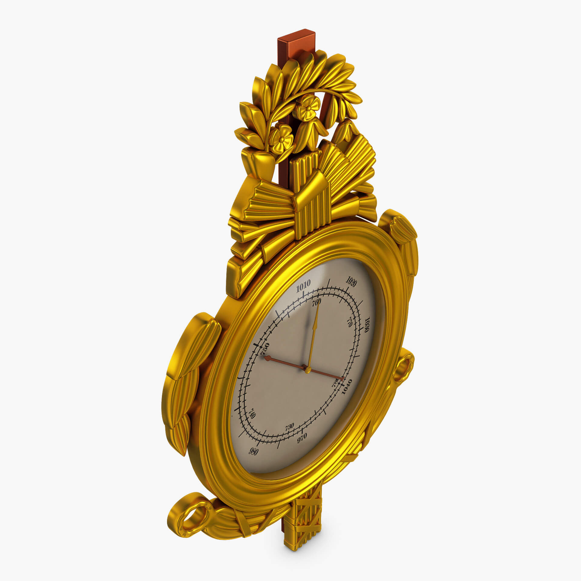 Antique Barometer V 1 - 3D Model by Zurel