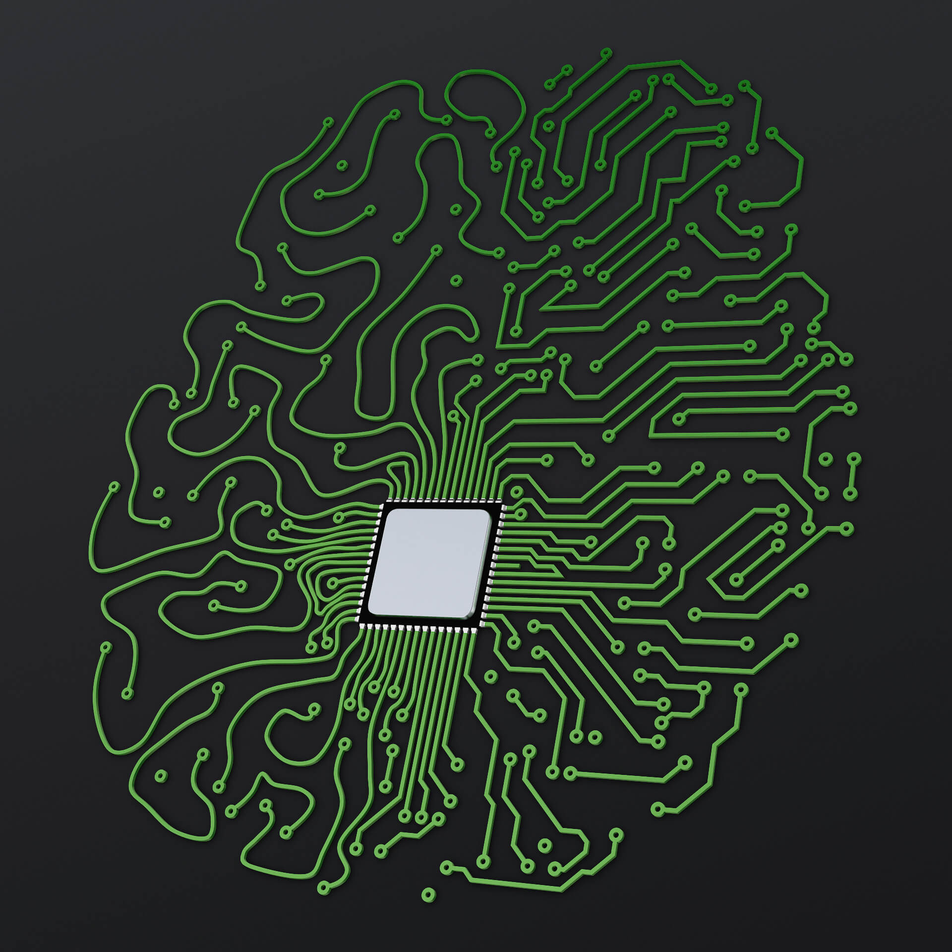 Artificial Intelligence Circuit Brain M 1 - 3D Model by Zurel