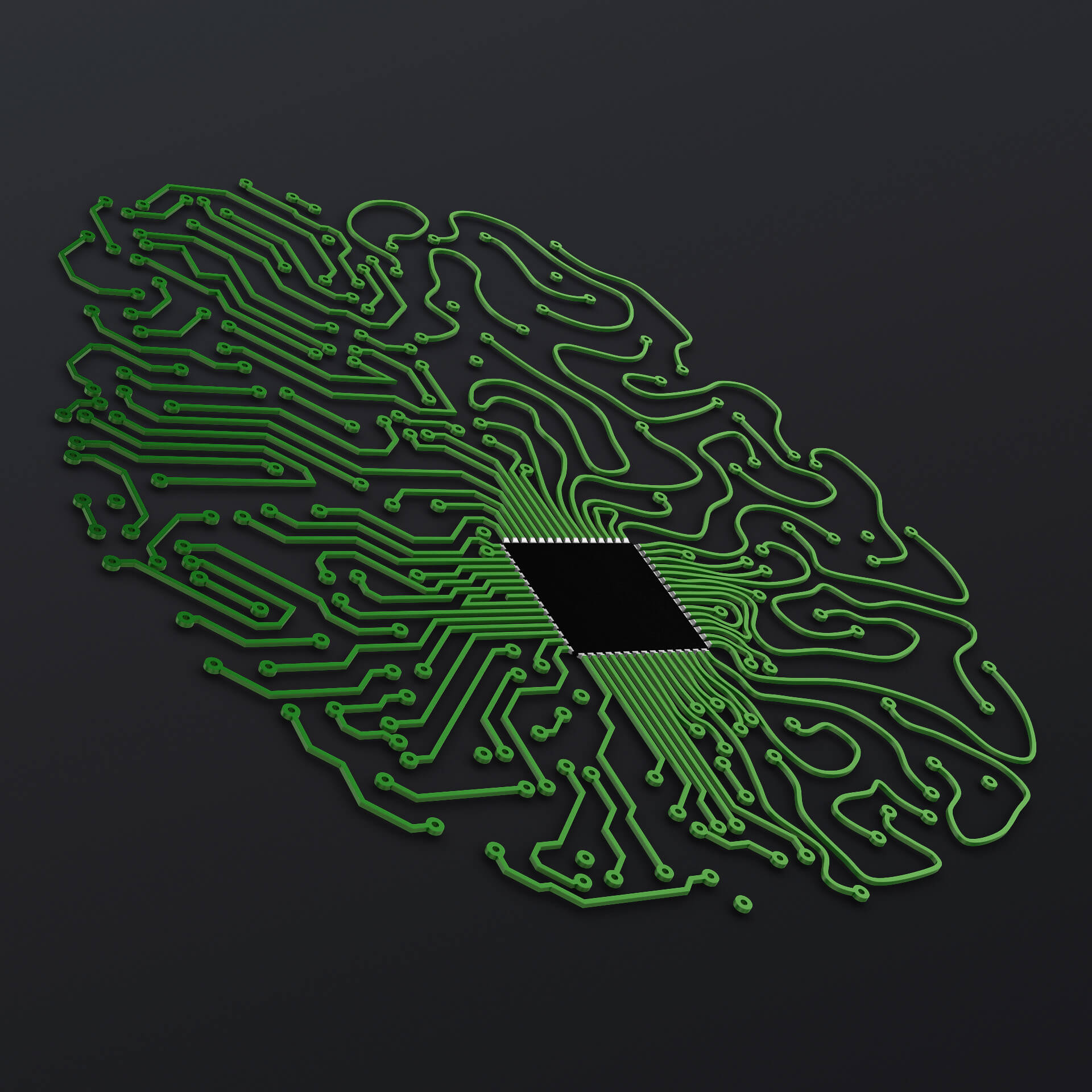 Artificial Intelligence Circuit Brain M 1 - 3D Model by Zurel