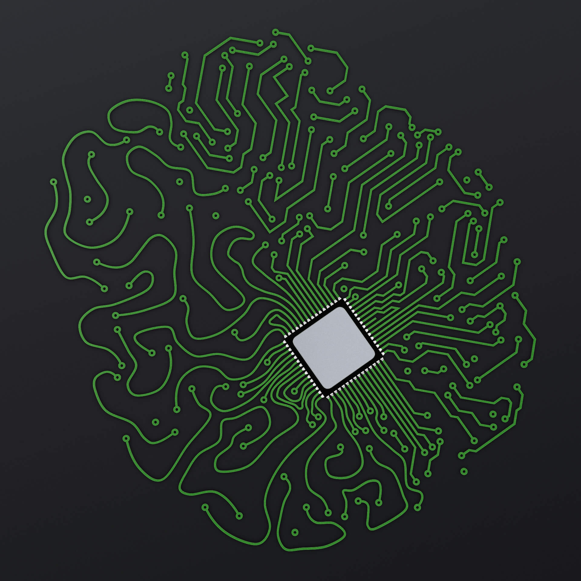 Artificial Intelligence Circuit Brain M 1 - 3D Model by Zurel