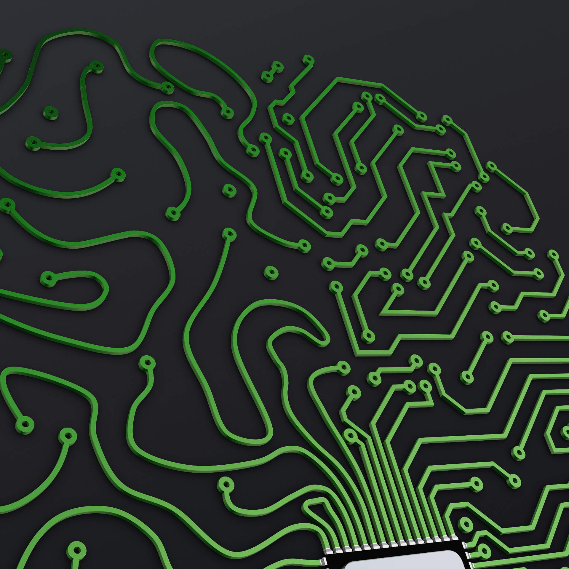 Artificial Intelligence Circuit Brain M 1 - 3D Model by Zurel