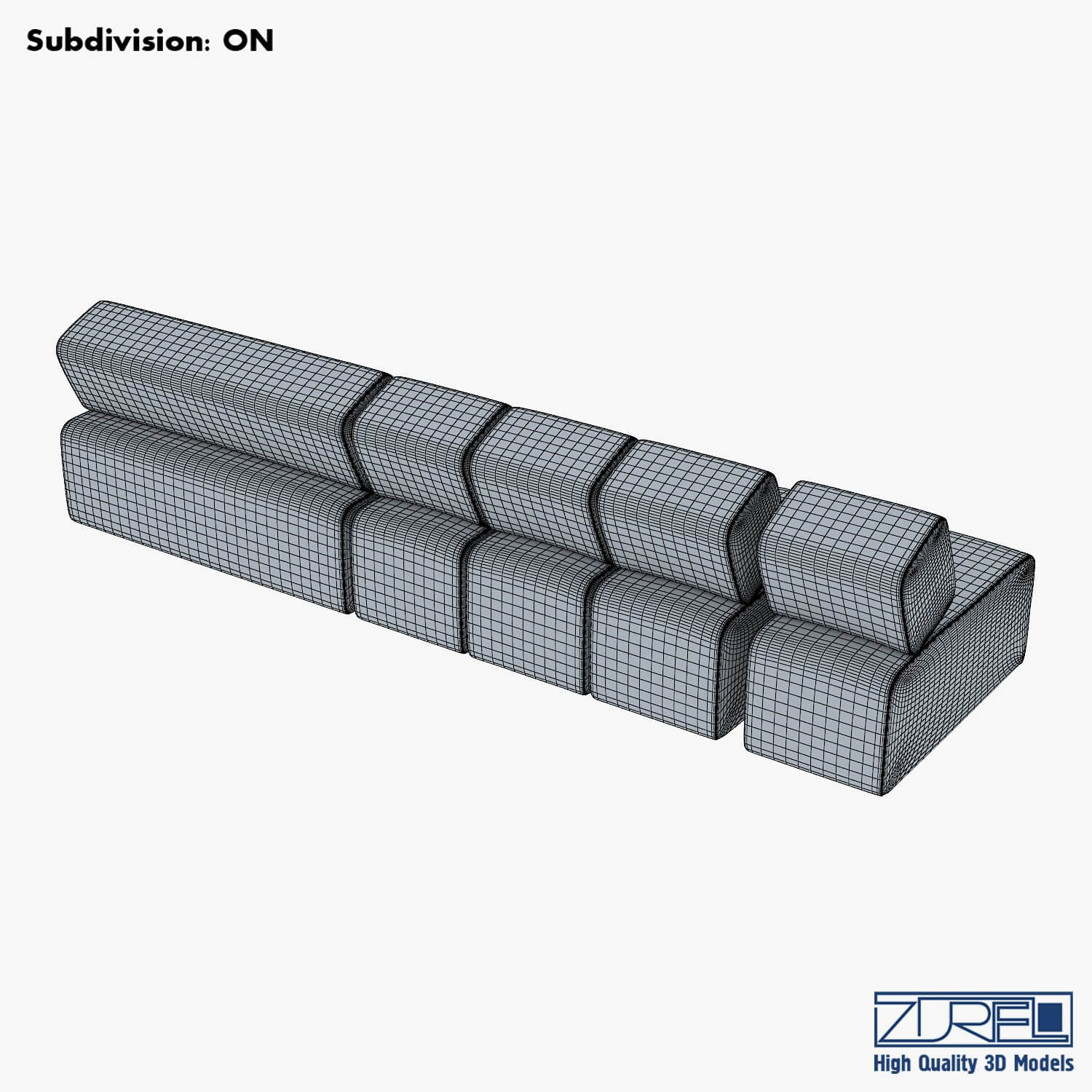 Atollo Sofa V 1 - 3D Model by Zurel