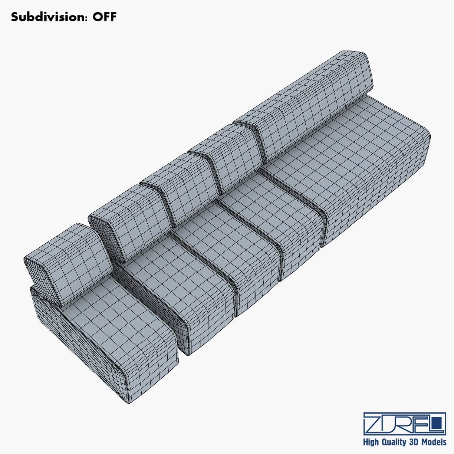 Atollo Sofa V 1 - 3D Model by Zurel