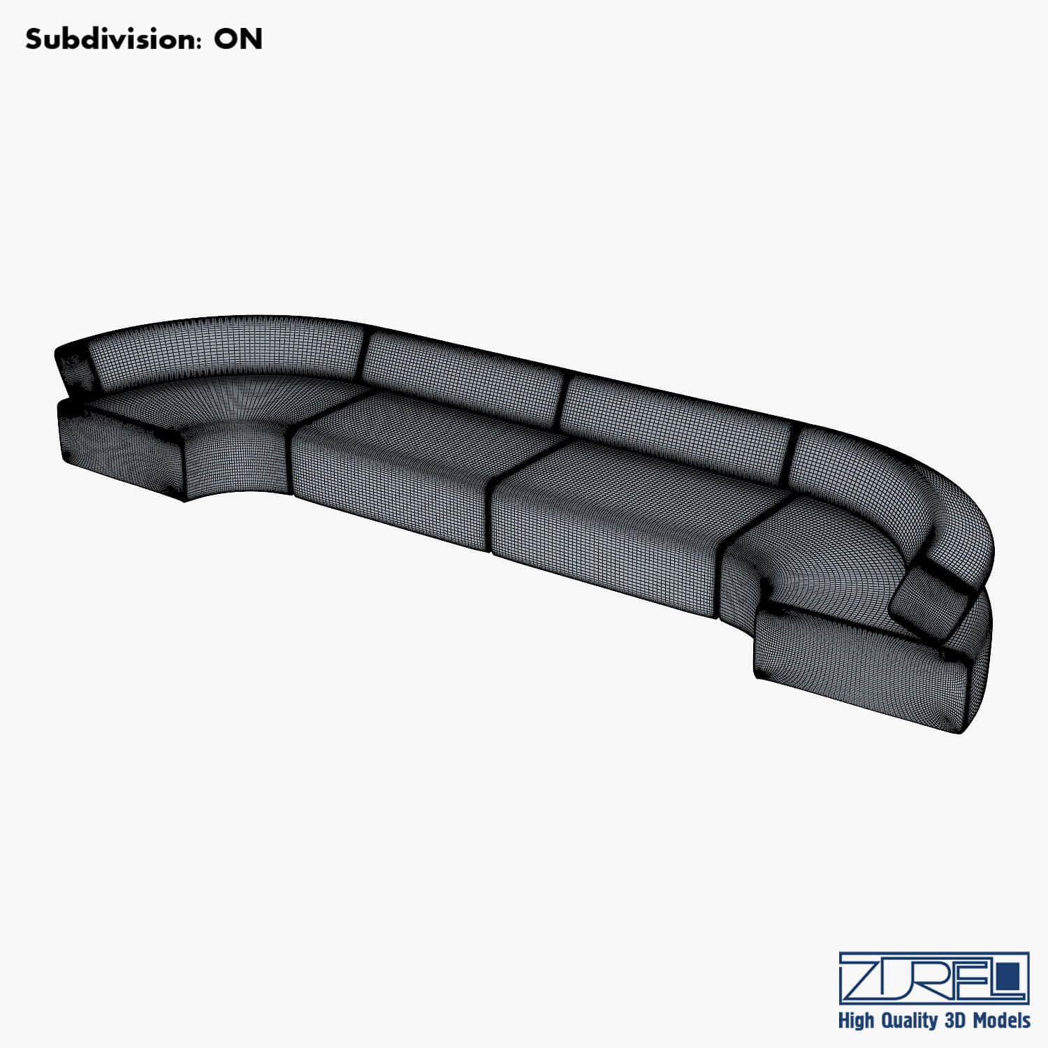 Atollo Sofa V 2 - 3D Model by Zurel