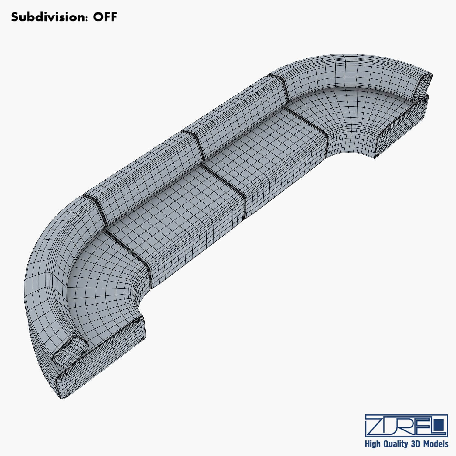 Atollo Sofa V 2 - 3D Model by Zurel