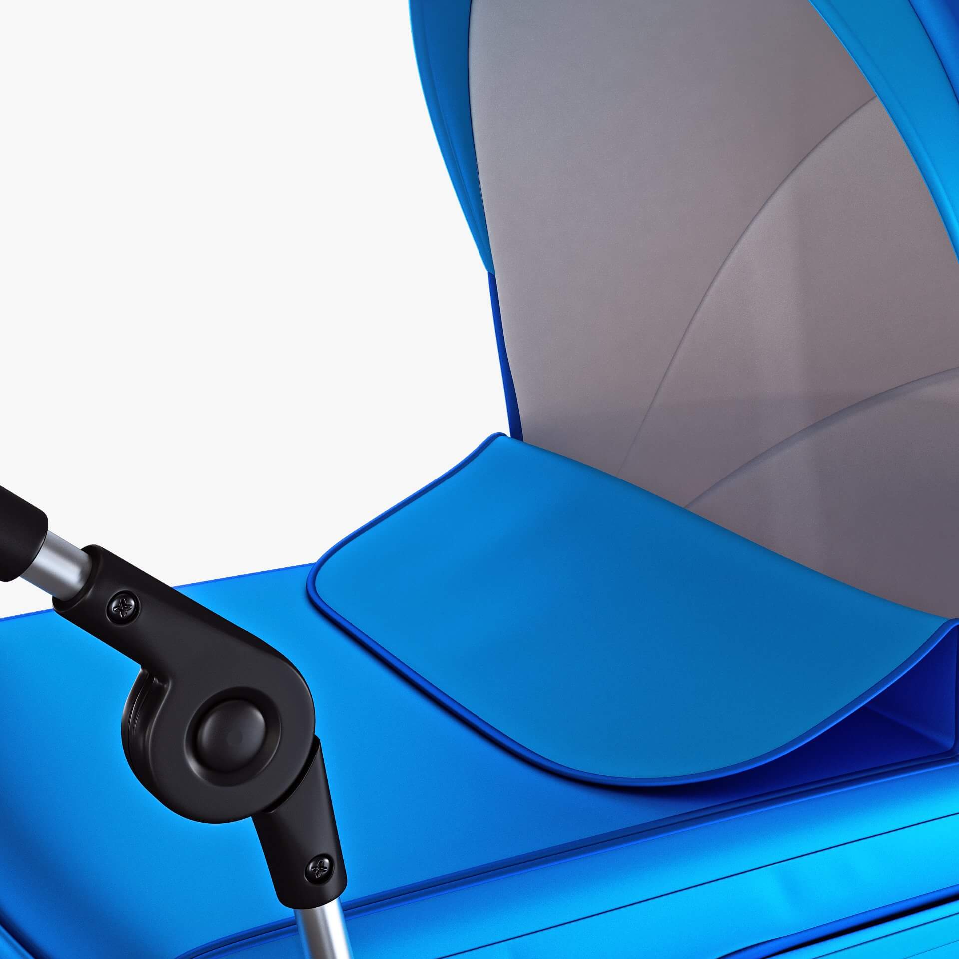 Baby Stroller Blue V 1 - 3D Model by Zurel