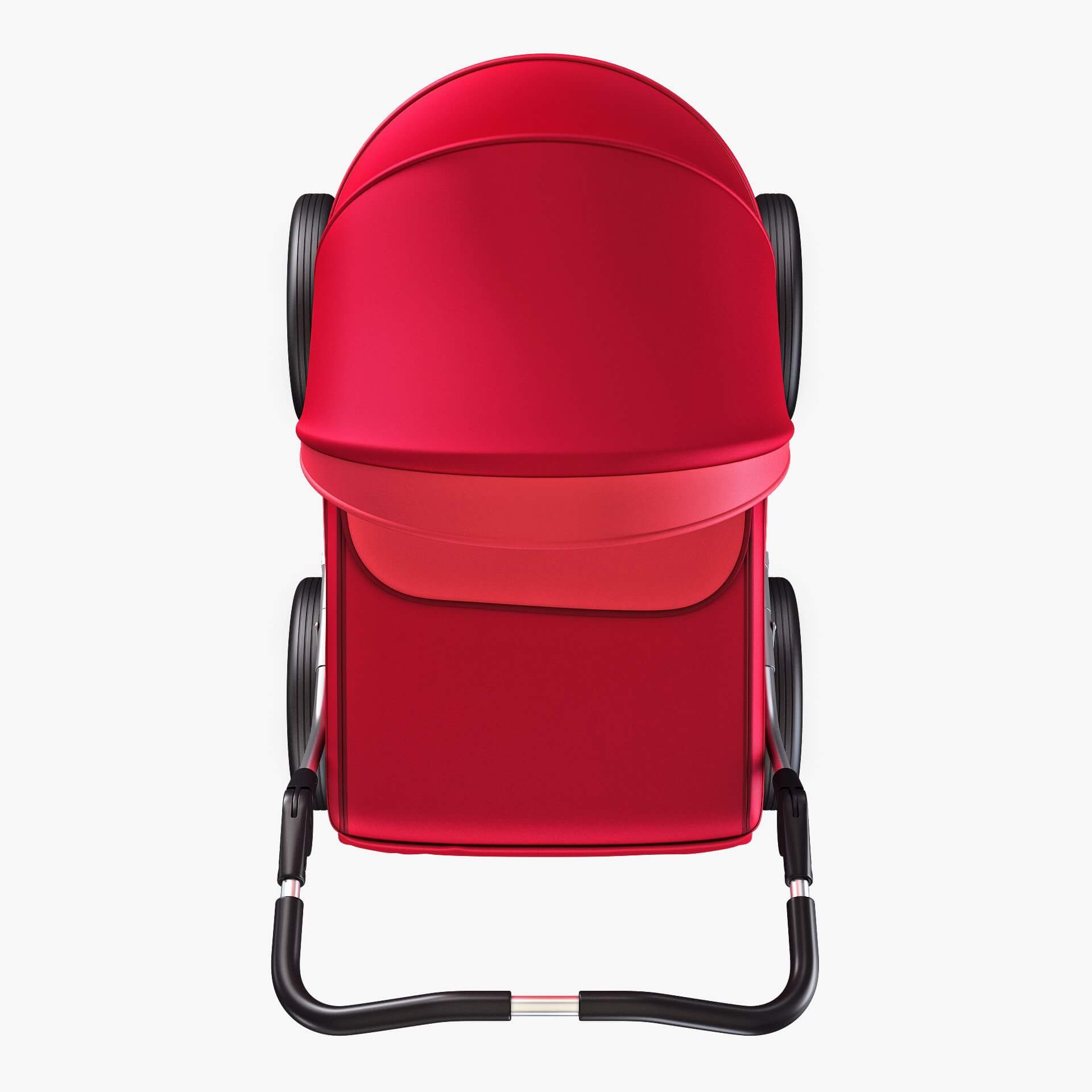 Baby Stroller Red V 1 - 3D Model by Zurel