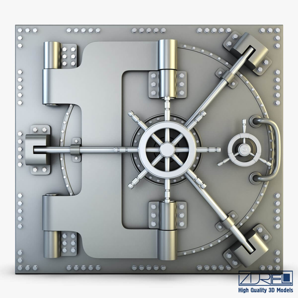 Bank Vault Door V 1 - 3D Model by Zurel