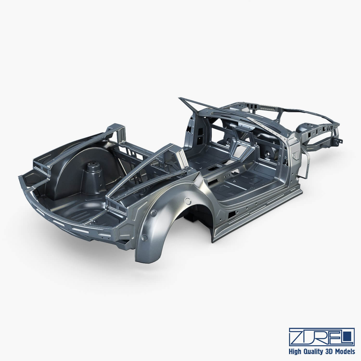 Car Frame V 1 - 3D Model by Zurel