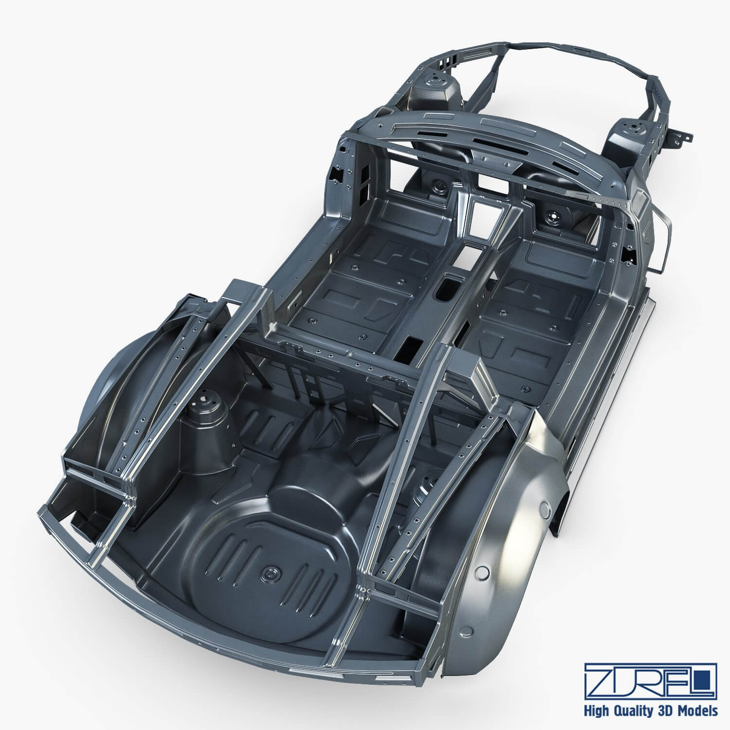 Car Frame V 1 - 3D Model by Zurel