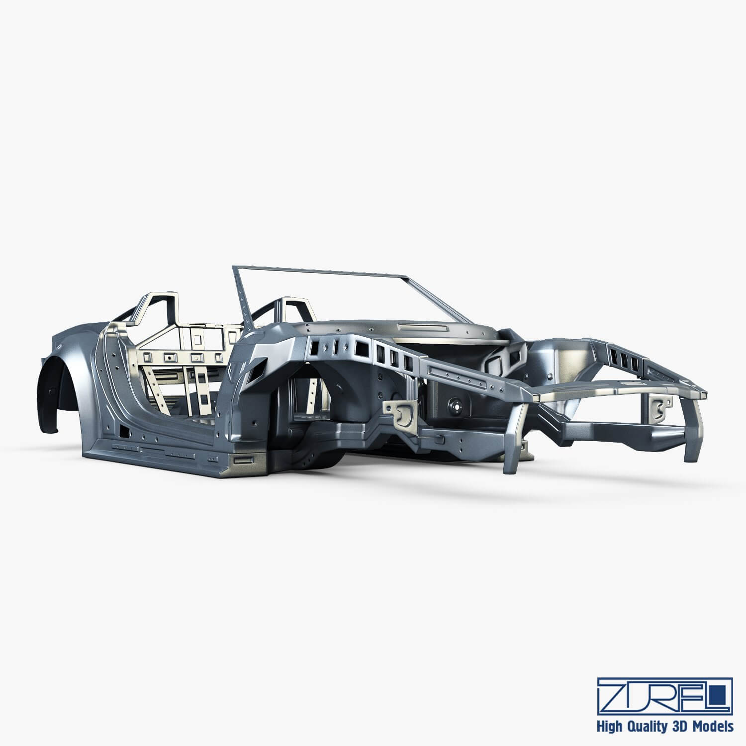Car Frame V 1 - 3D Model by Zurel