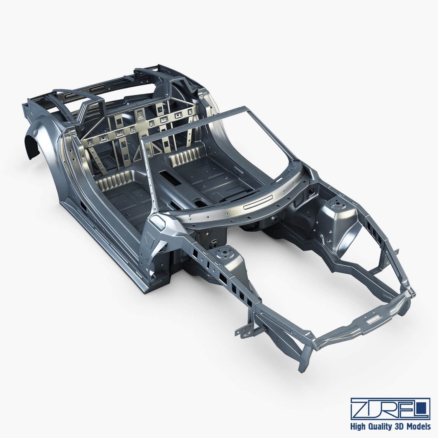 Car Frame V 1 - 3D Model by Zurel