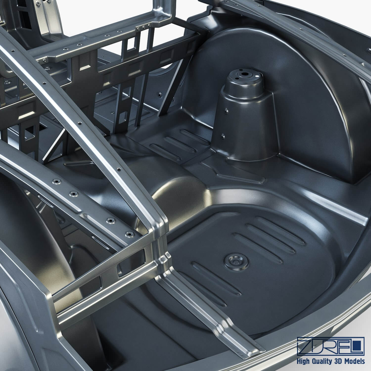 Car Frame V 1 - 3D Model by Zurel