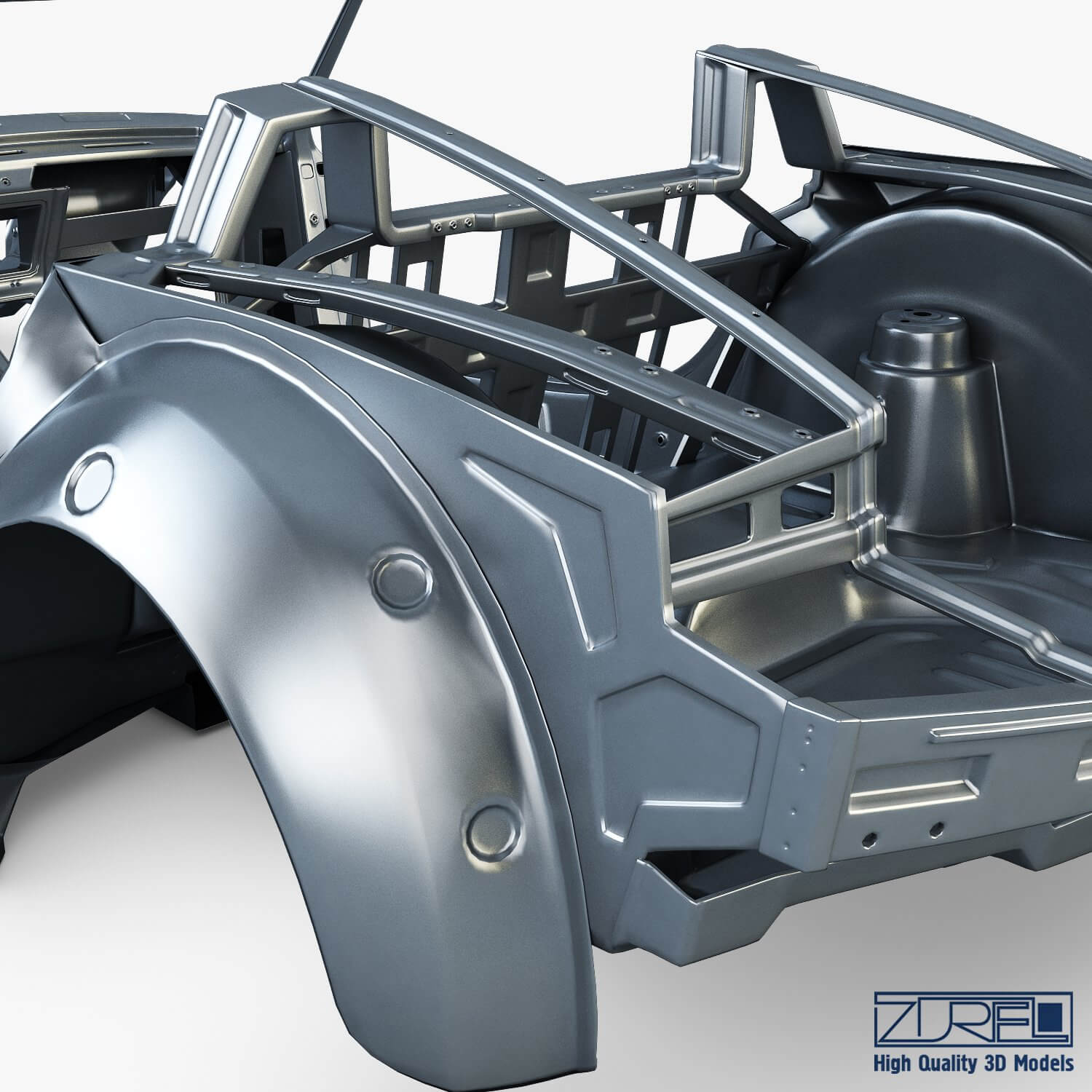 Car Frame V 1 - 3D Model by Zurel