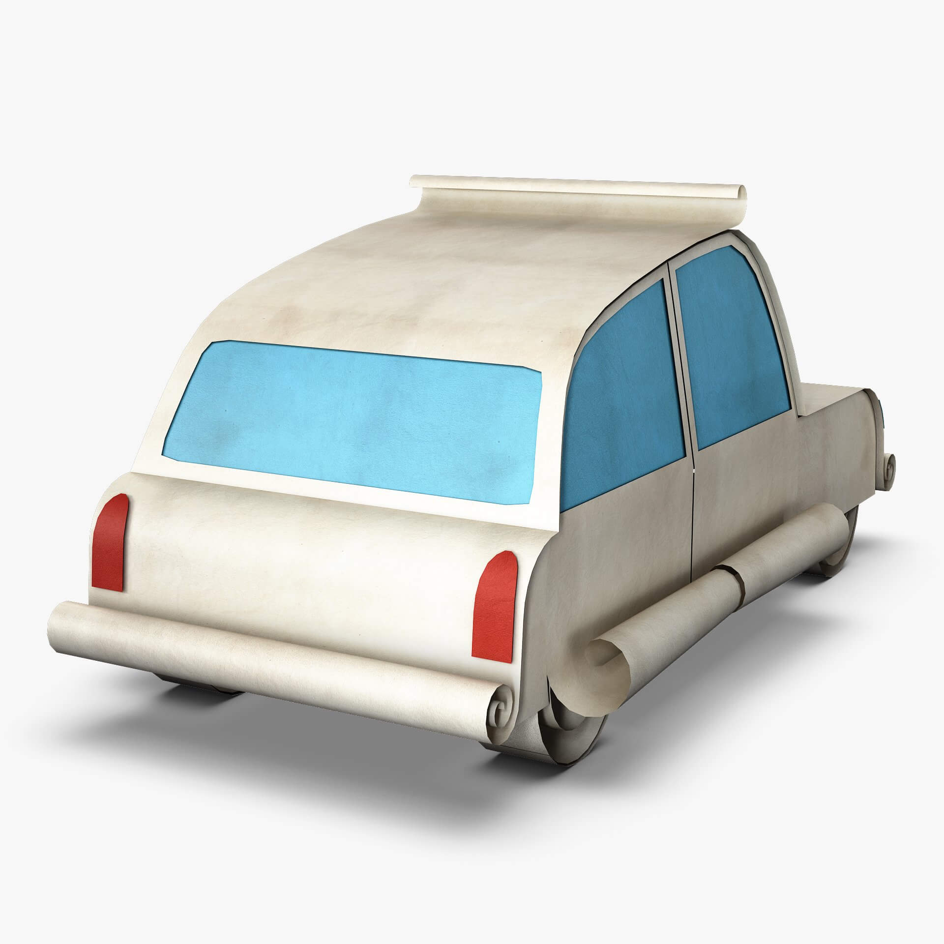 Car Hatchback Paper V 1 - 3D Model by Zurel