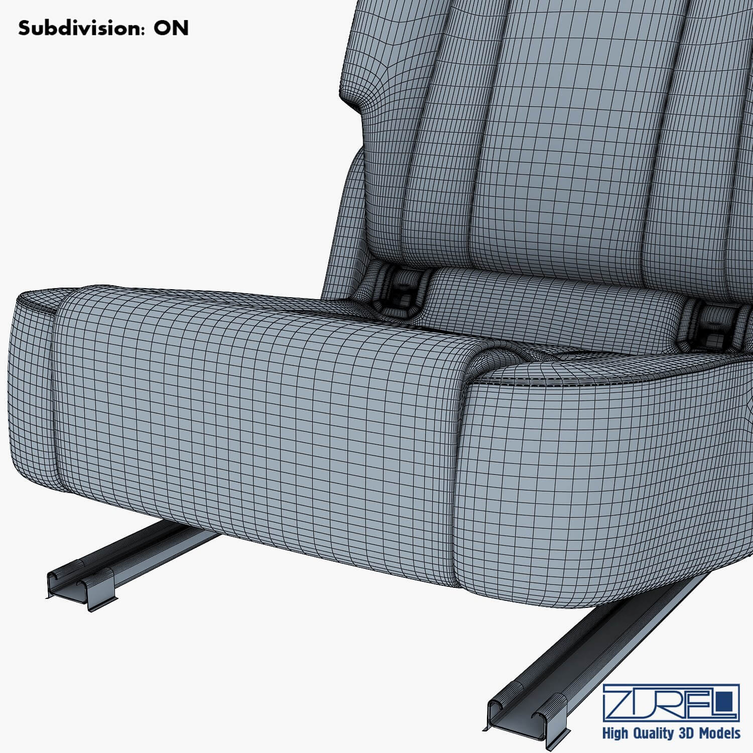 Car Seat Rear - 3D Model by Zurel