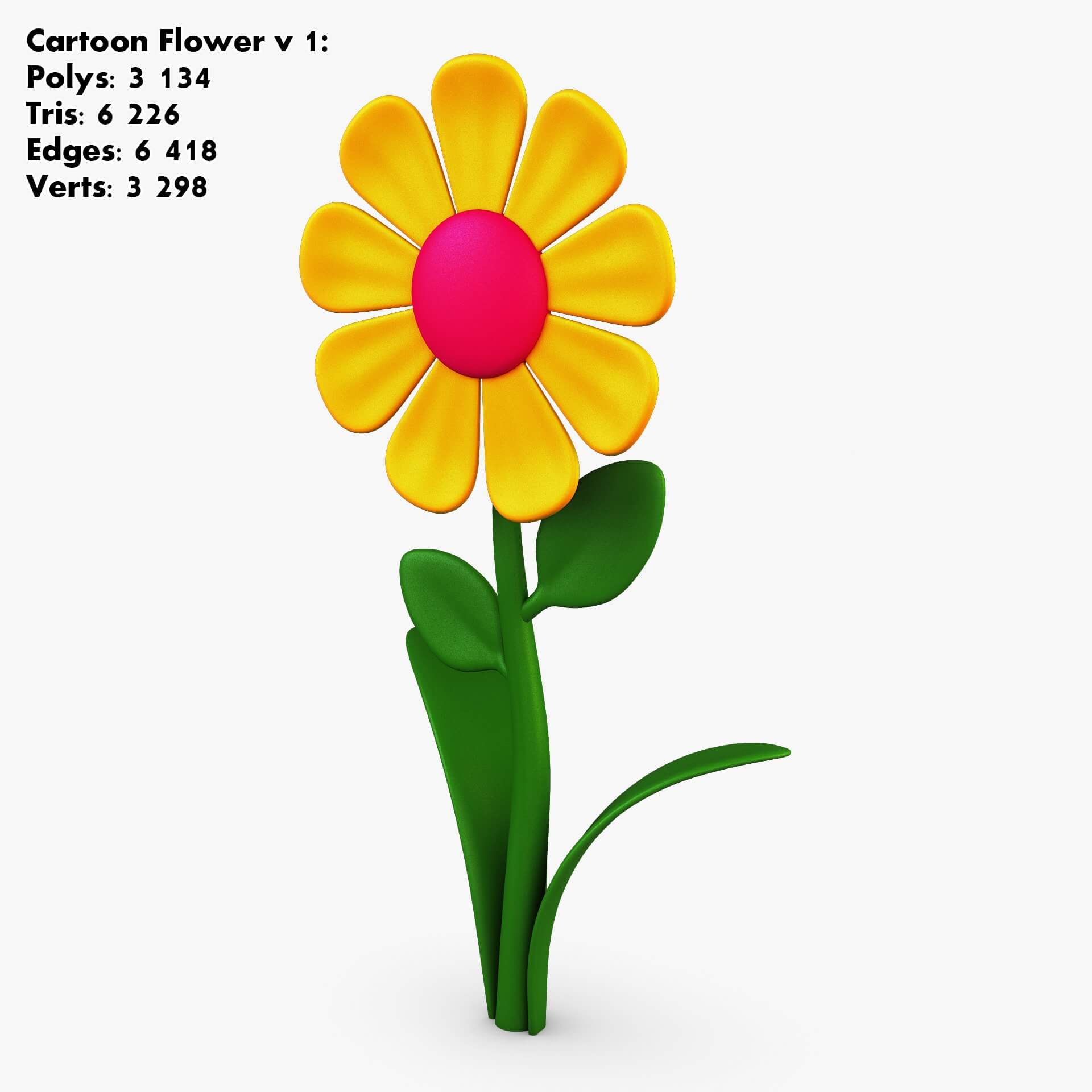 Cartoon Flower Collection Volume 1 - 3D Model by Zurel