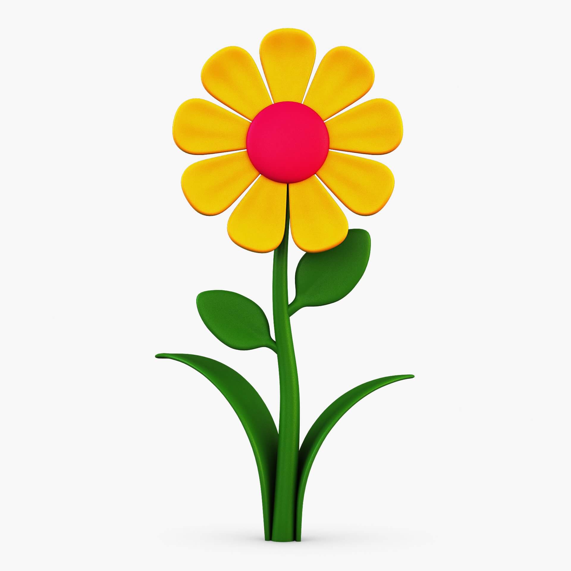 Cartoon Flower V 1 - 3D Model by Zurel