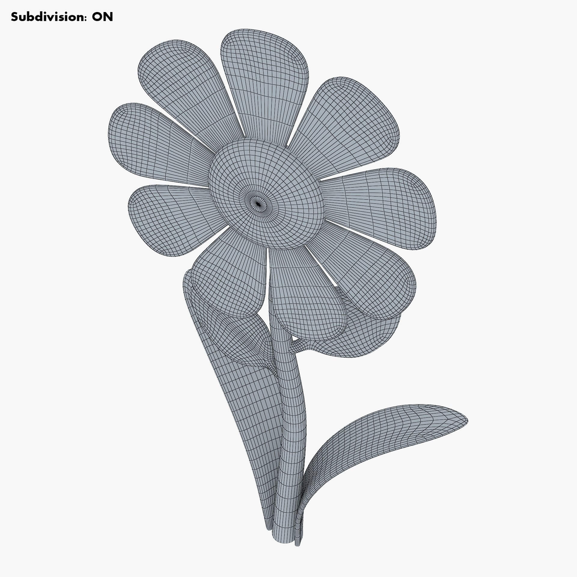 Cartoon Flower V 1 - 3D Model by Zurel