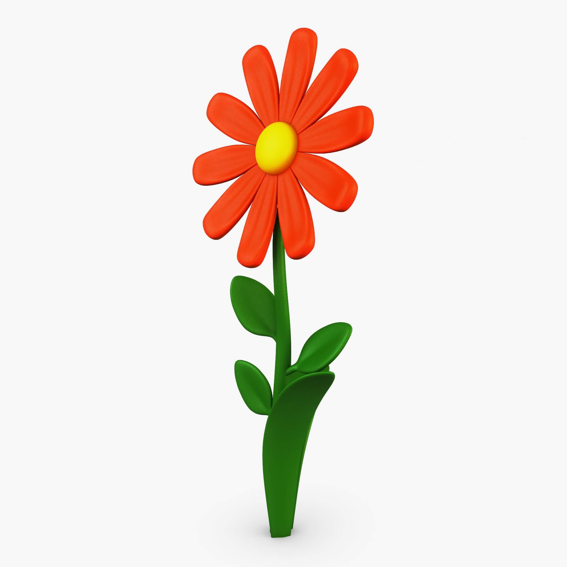 Cartoon Flower V 3 - 3D Model by Zurel